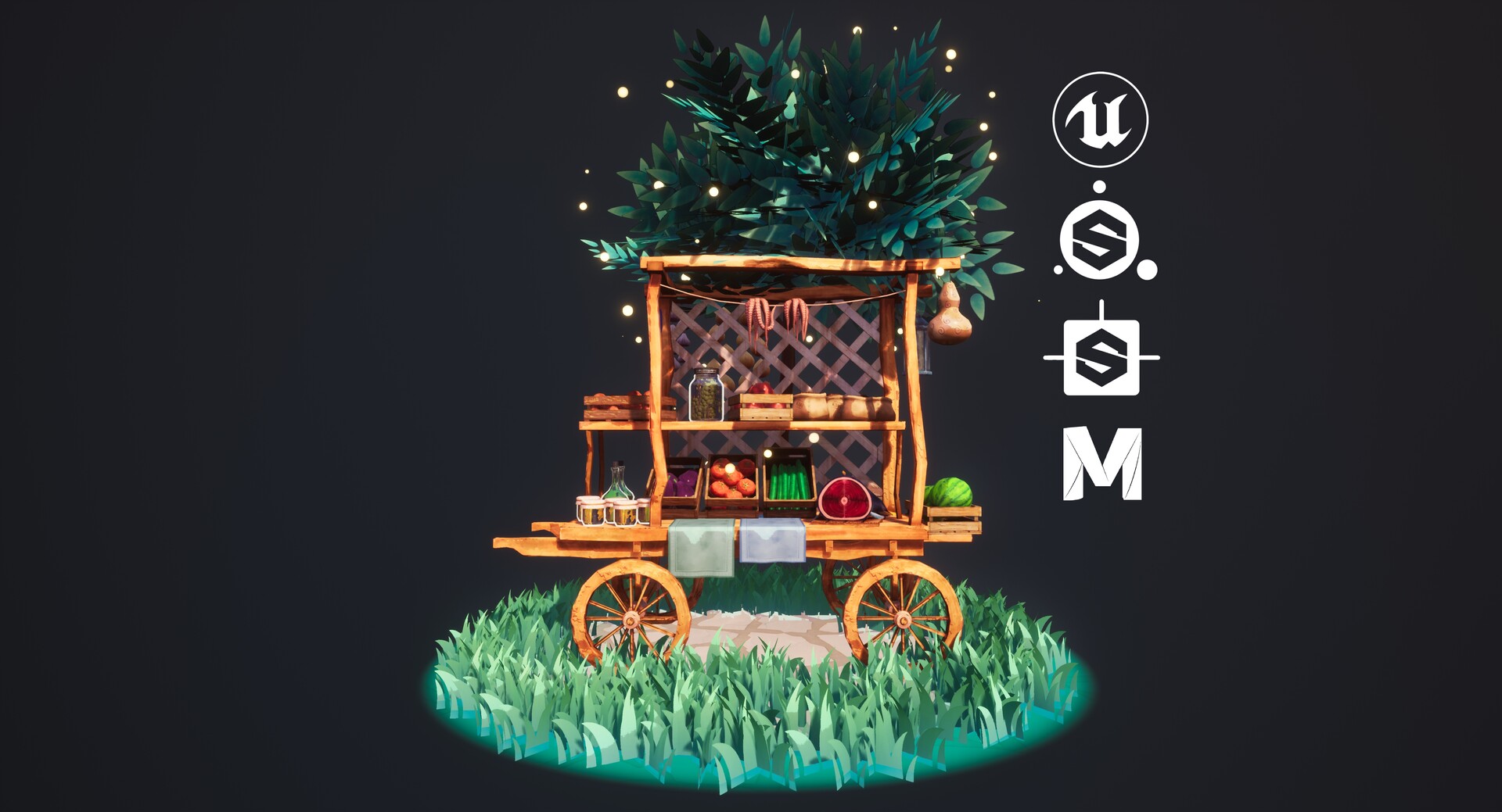 ArtStation - Greek Stall