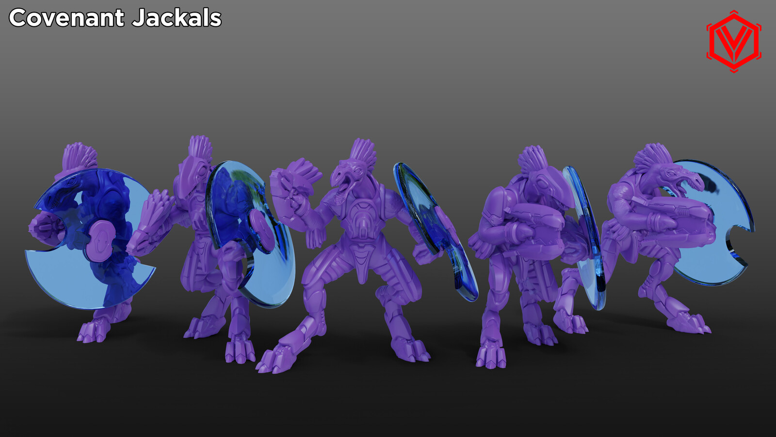 Vincent Colborn - Covenant Jackals - Halo Fan Miniature Sculpt