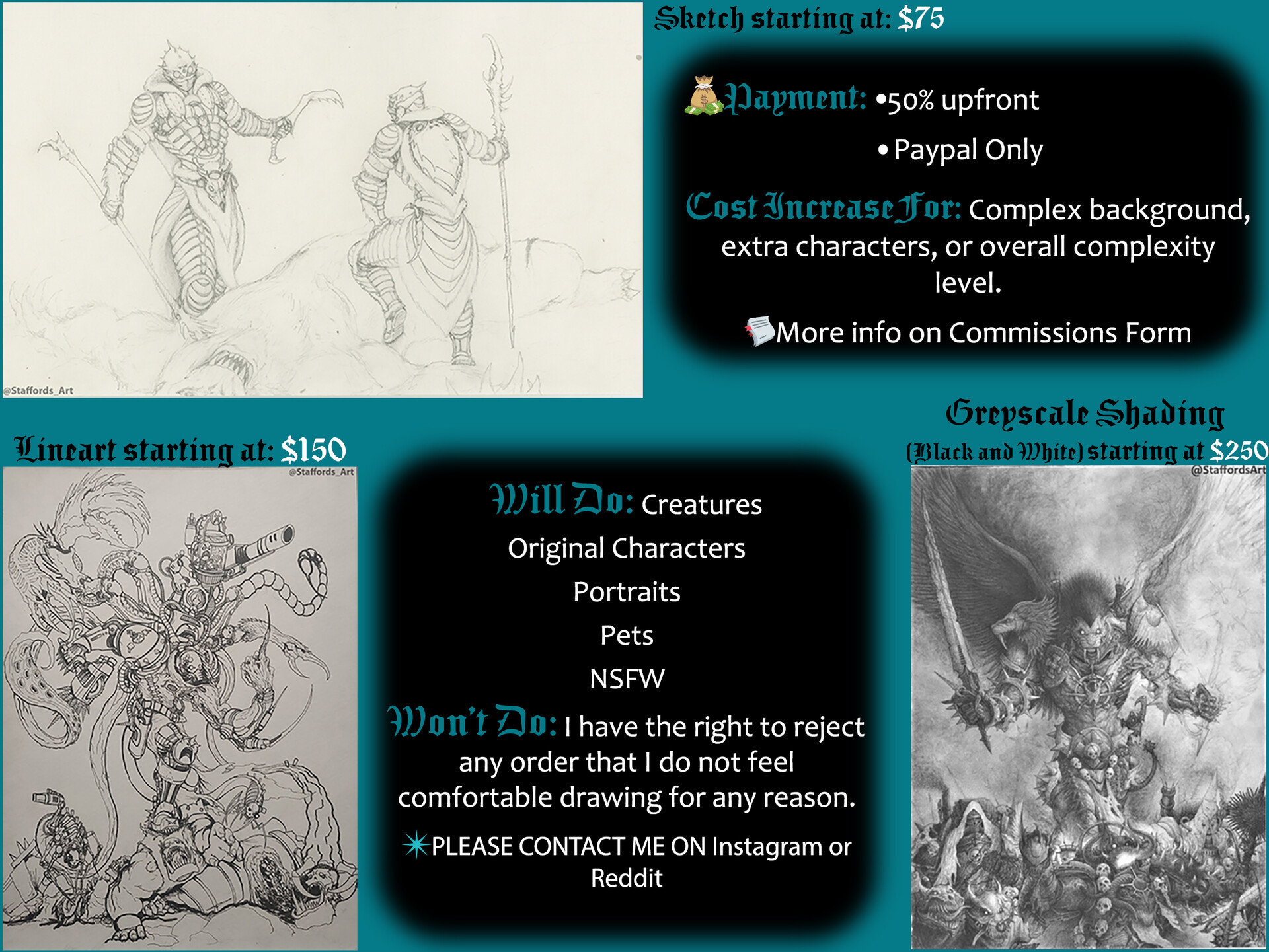 ArtStation - Commission Menu