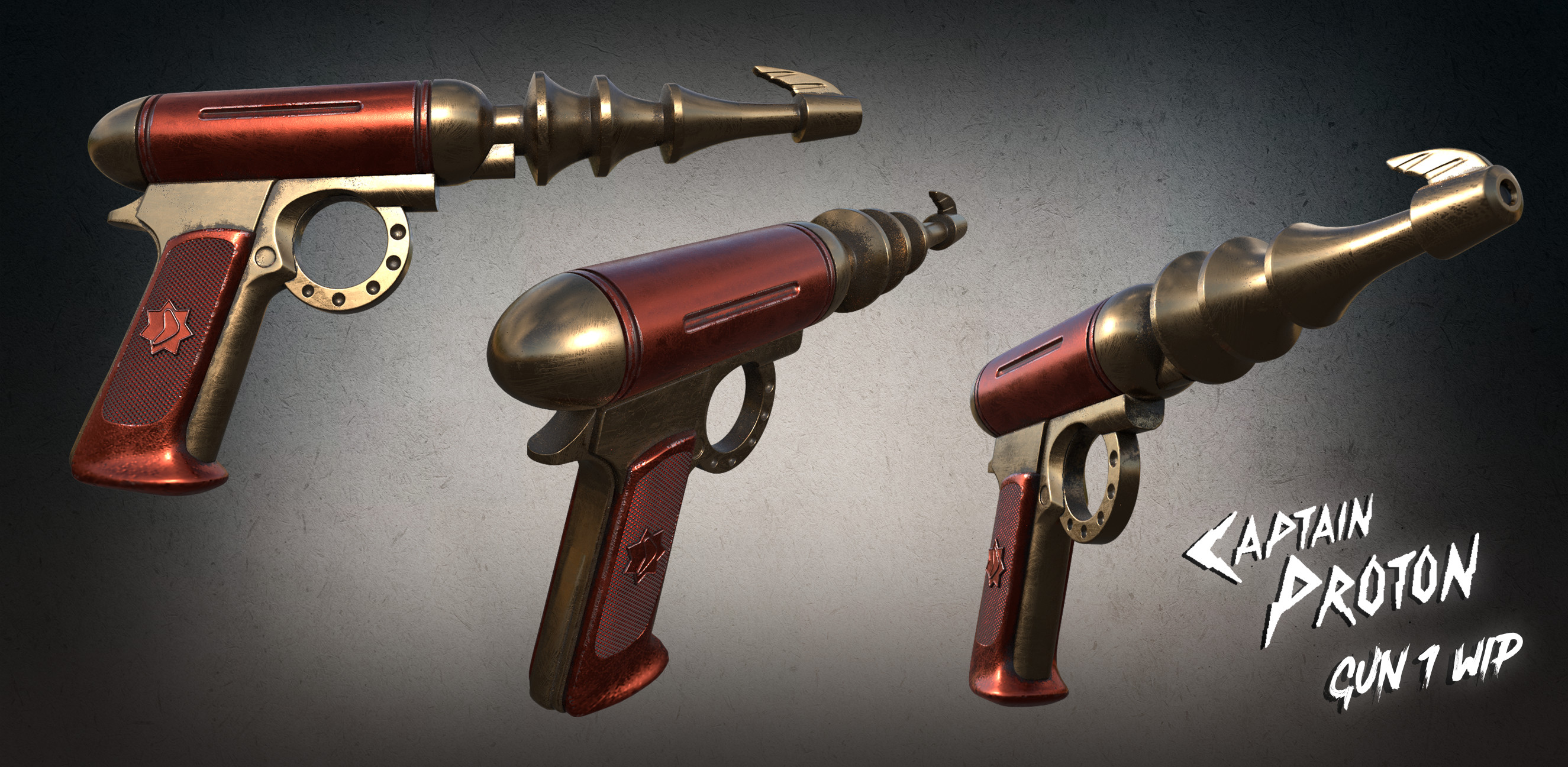 Daniel Korican Portfolio - Captain Proton Gun 1 Wip