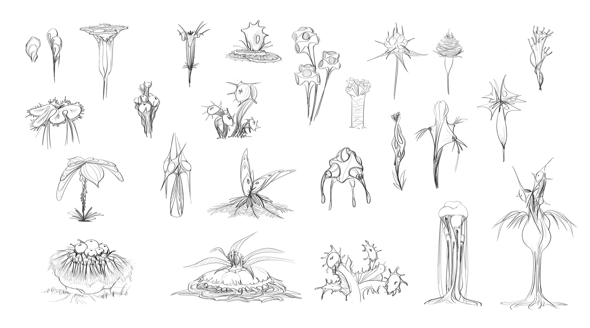 ArtStation - Alien botanical sktech