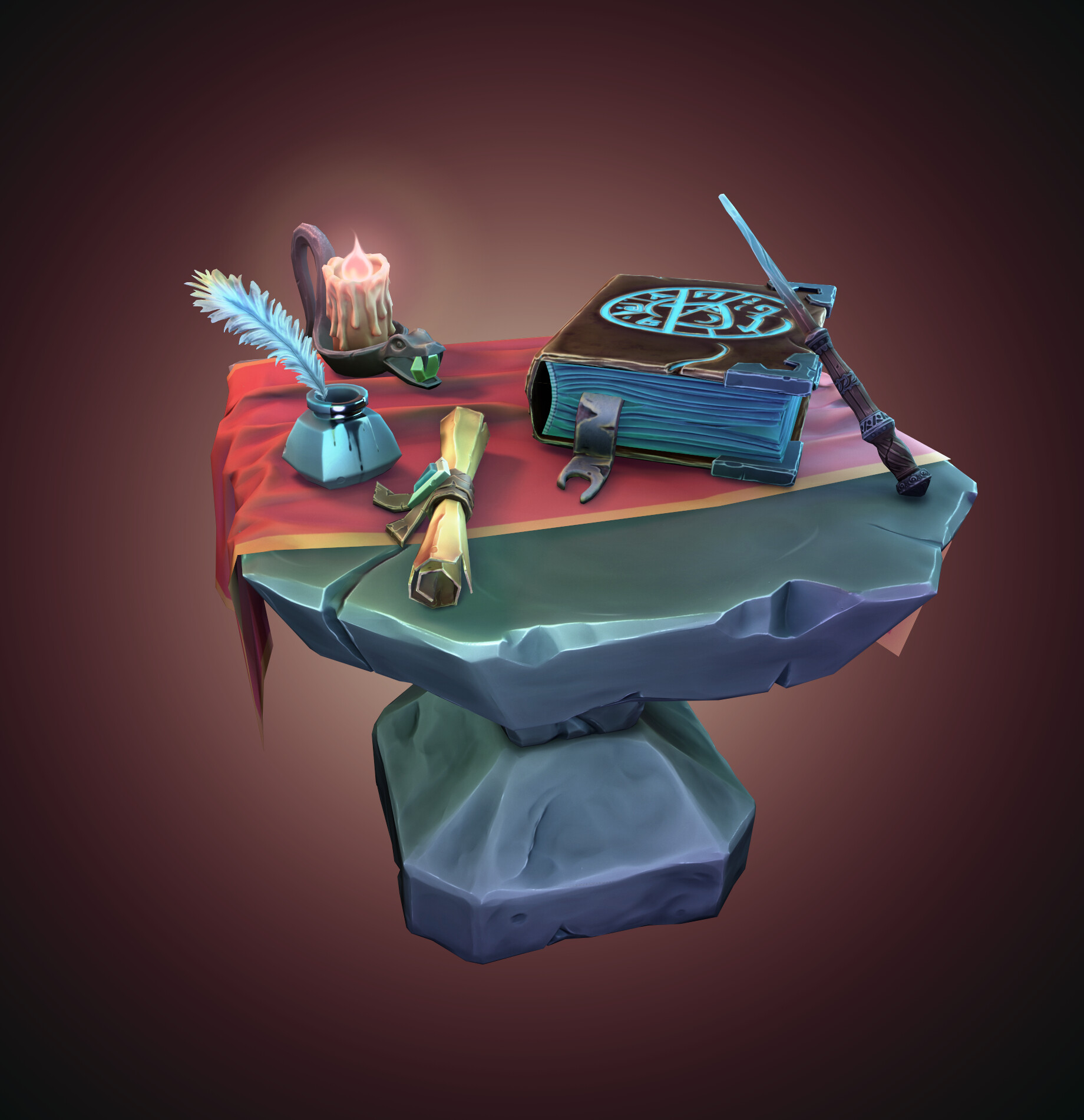 ArtStation - Dungeon Wizard Table Set