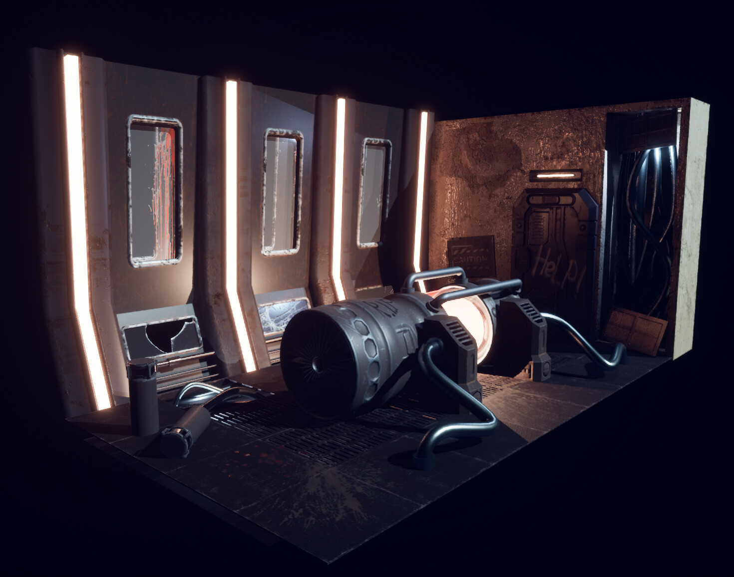 ArtStation - Sci-fi Engine Room