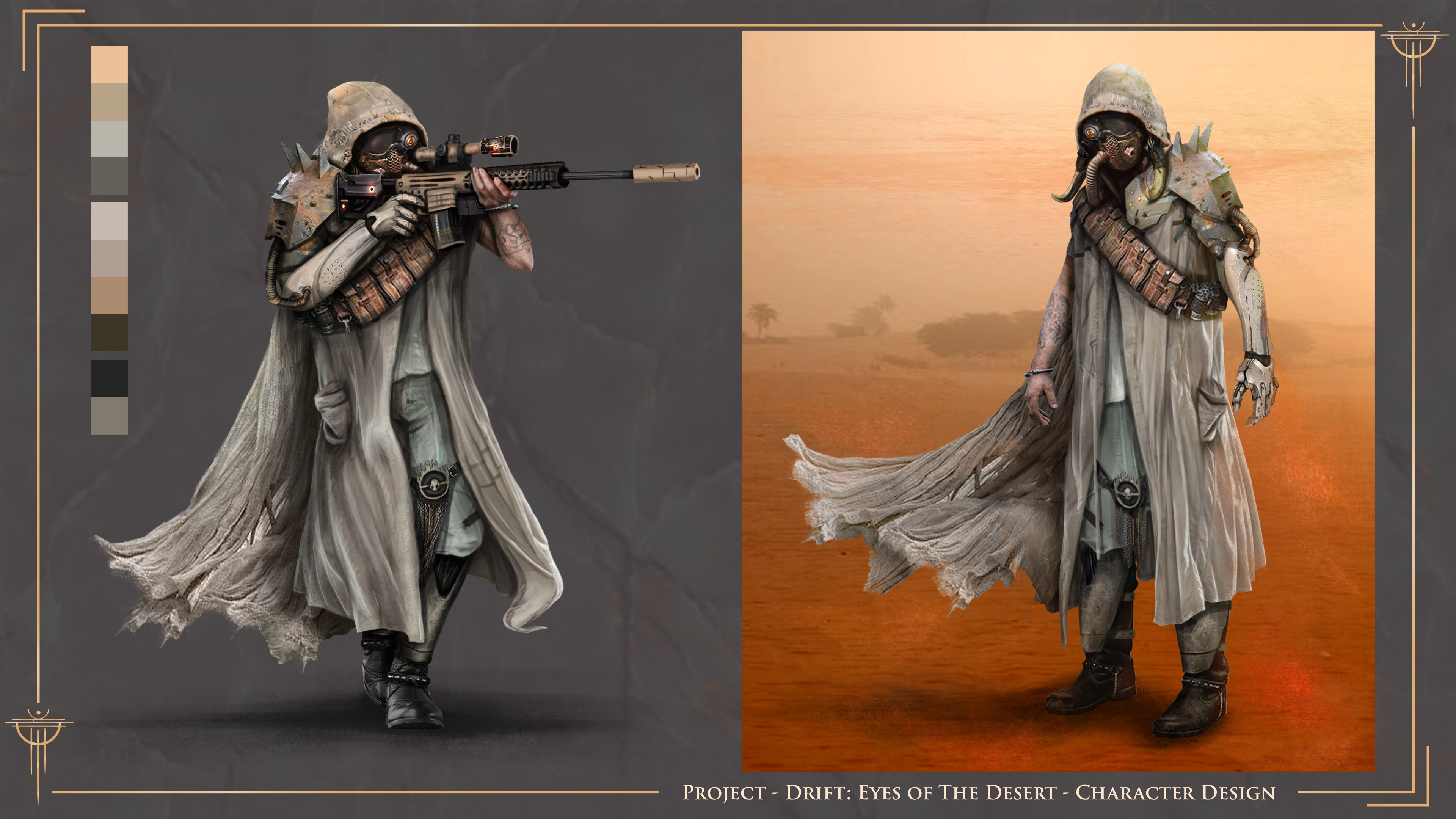 Liam Davey - Project - Drift: Eyes of The Desert - Character Design