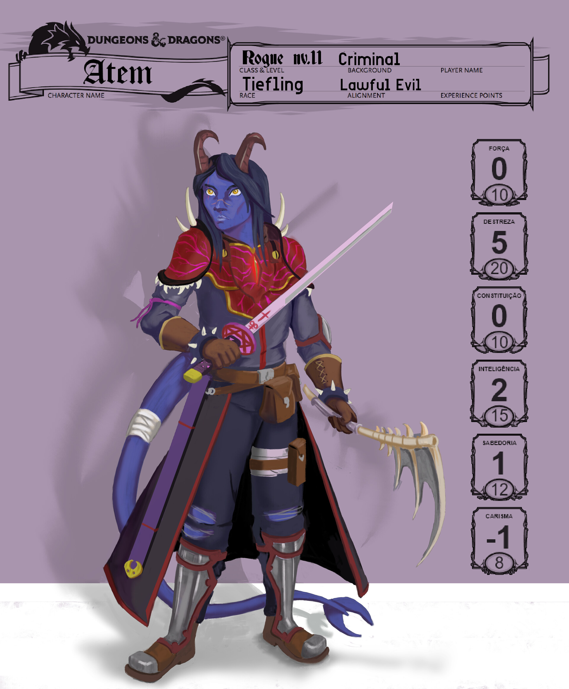 ArtStation - Atem, Rogue Tiefling