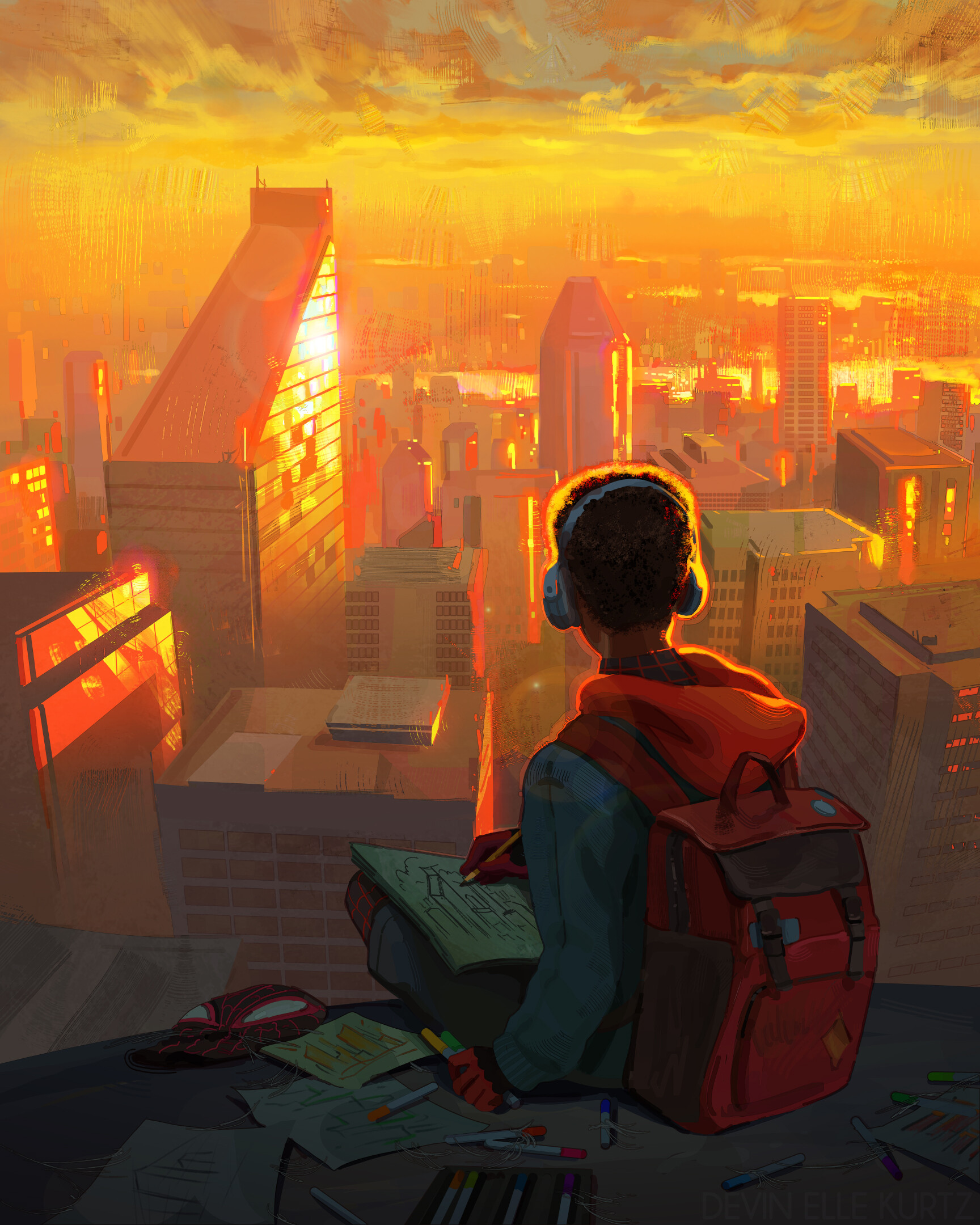 ArtStation - Miles Sketching the Skyline