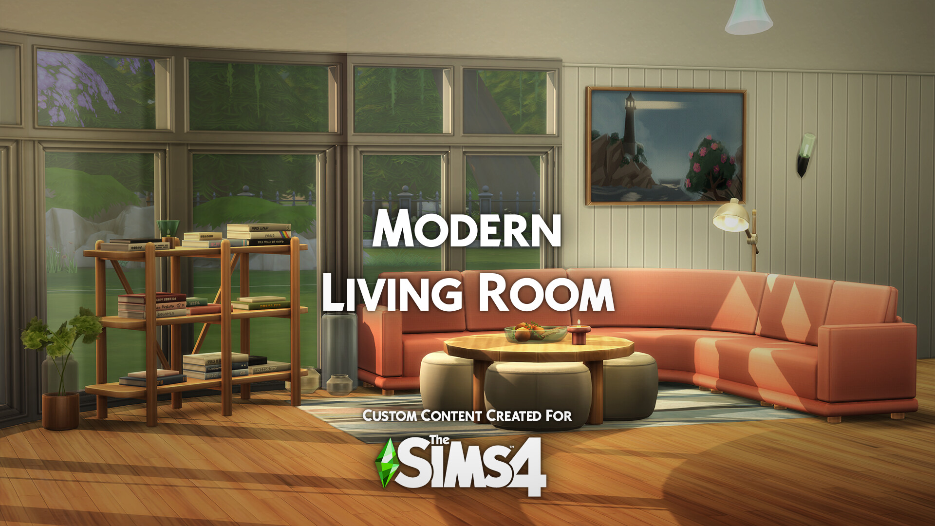 Alex - Modern Living Room - The Sims 4 Style