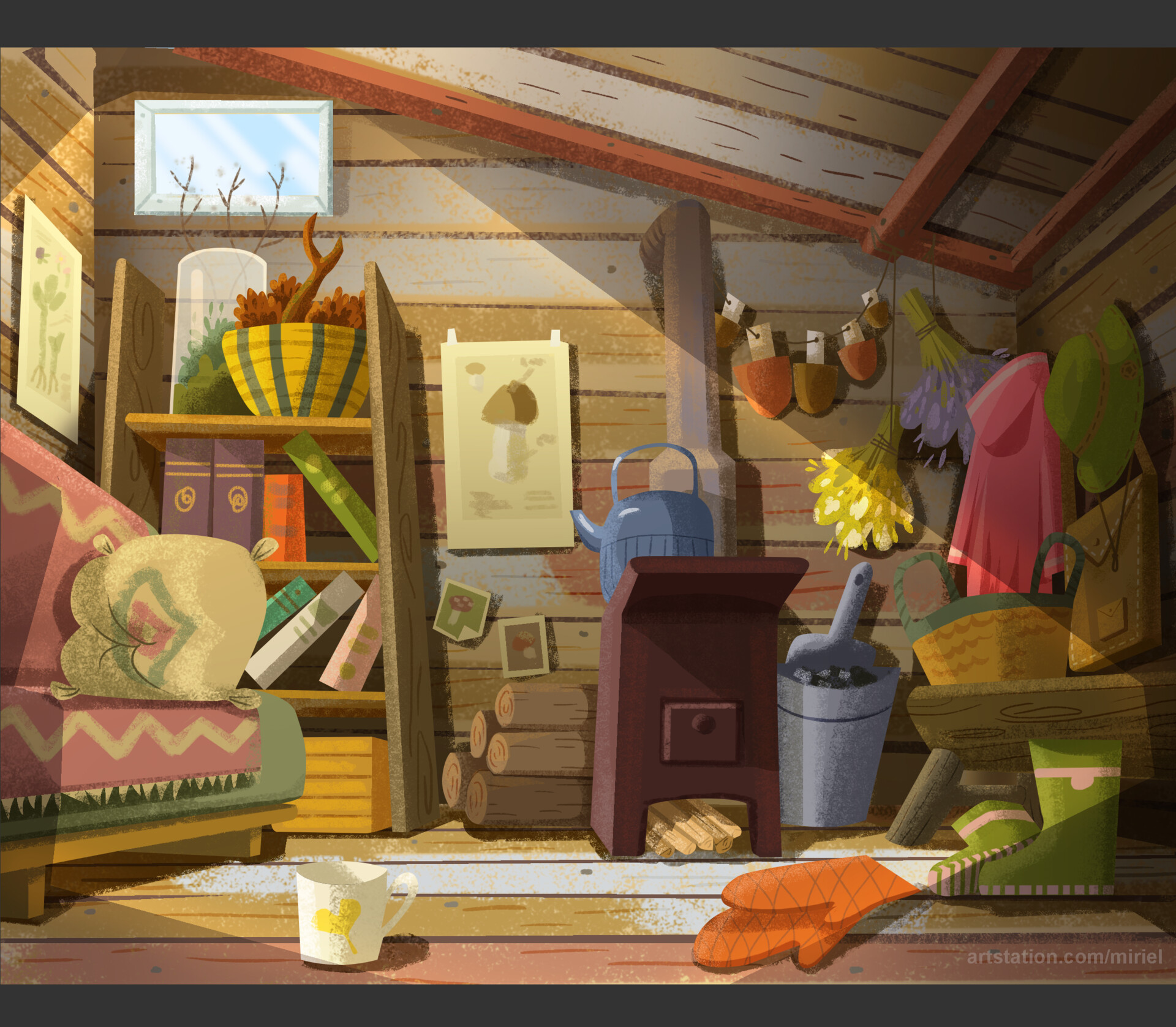 ArtStation - Inside tree house
