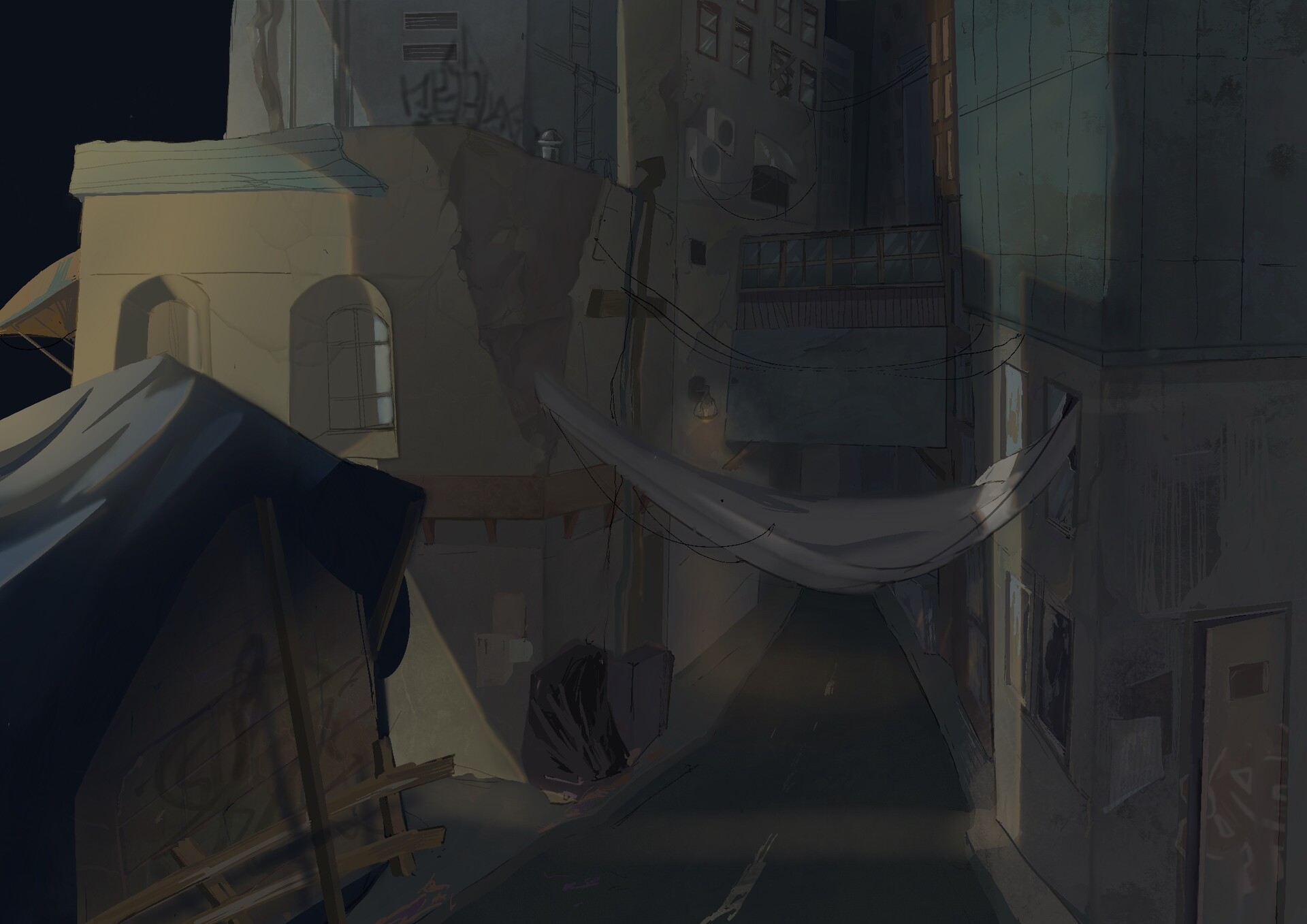 ArtStation - The dark street