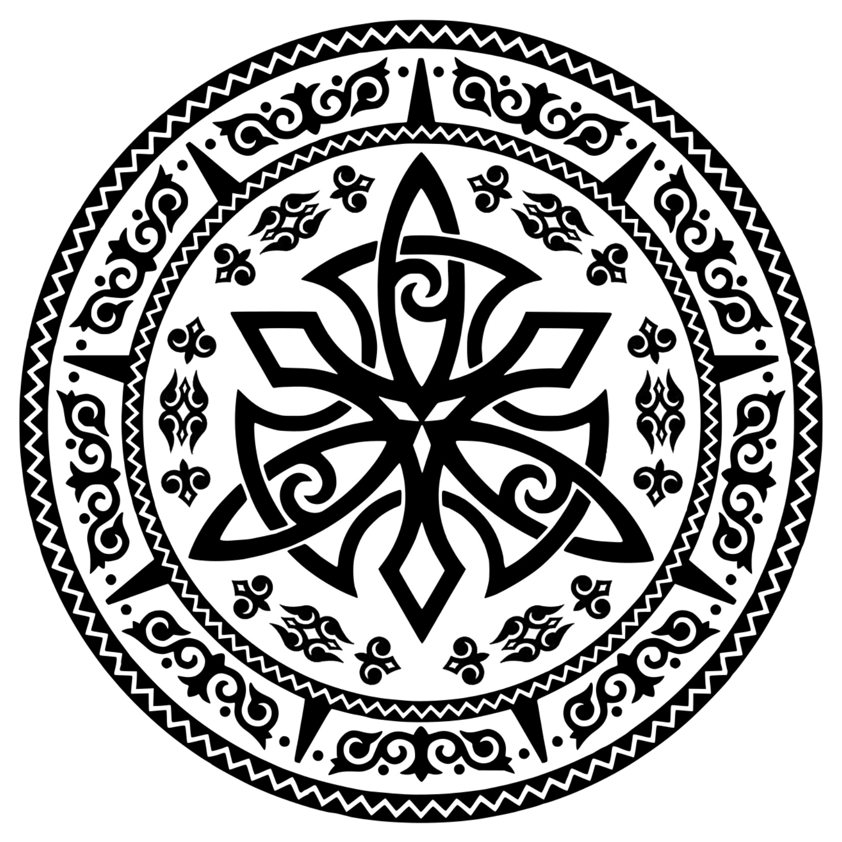 ArtStation - Circassian Adyghe ornament circle