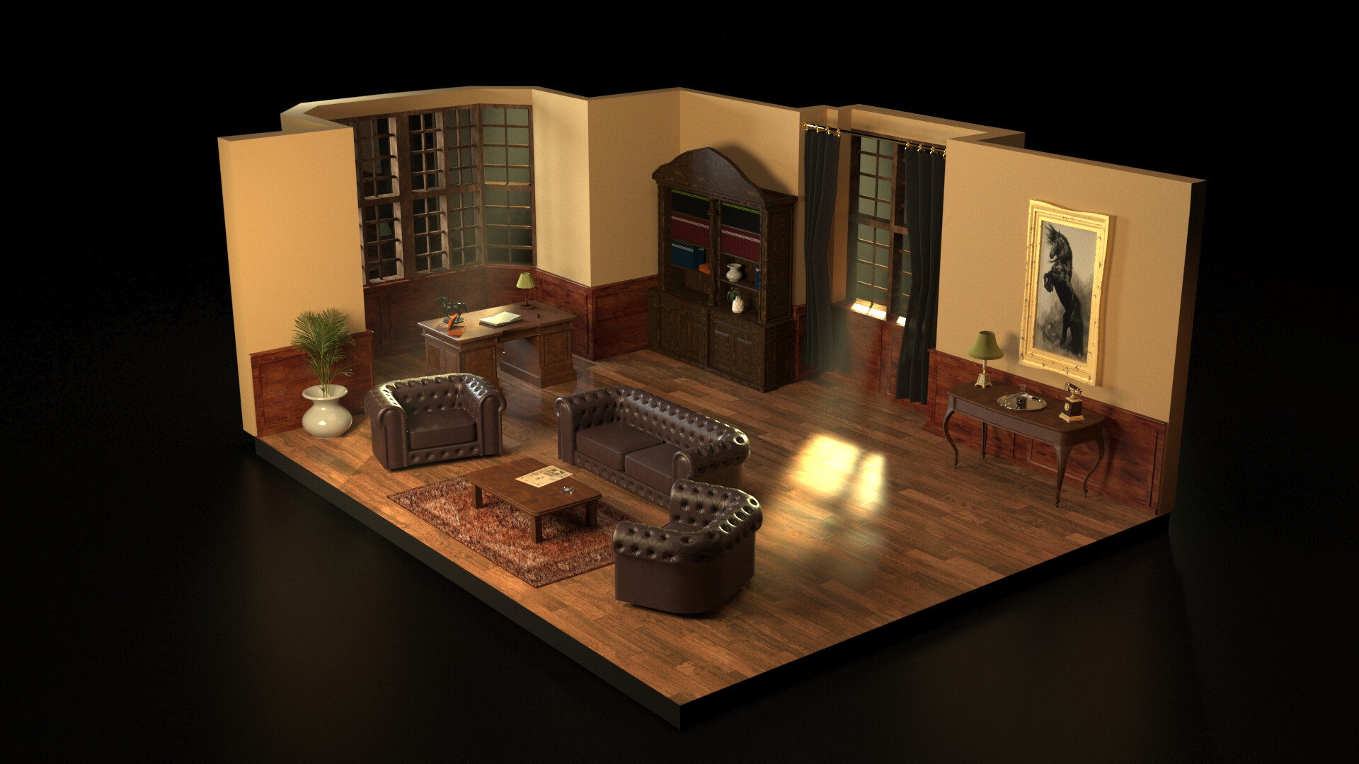 ArtStation - Isometric Environment Interior