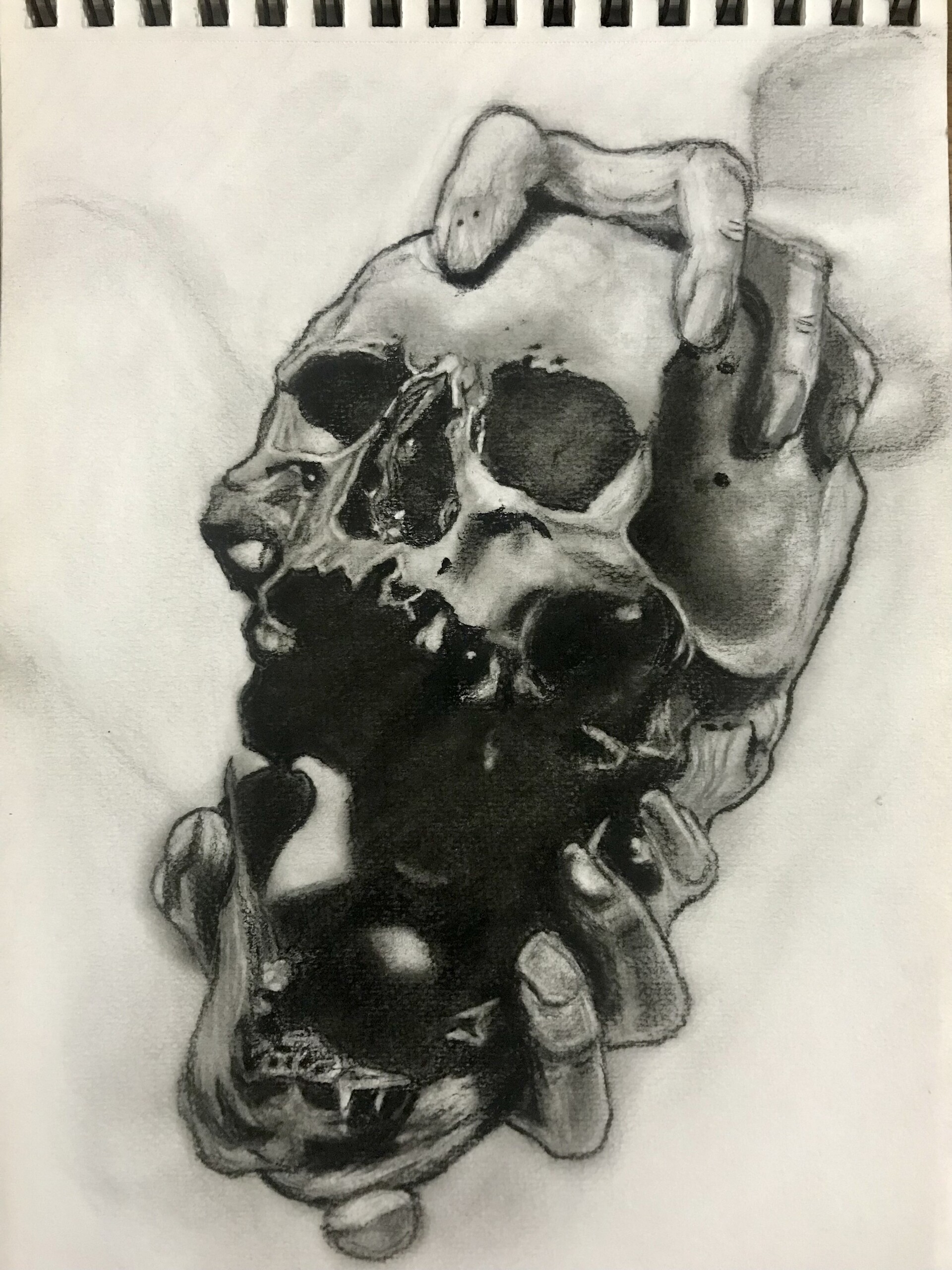 how to draw evil skull