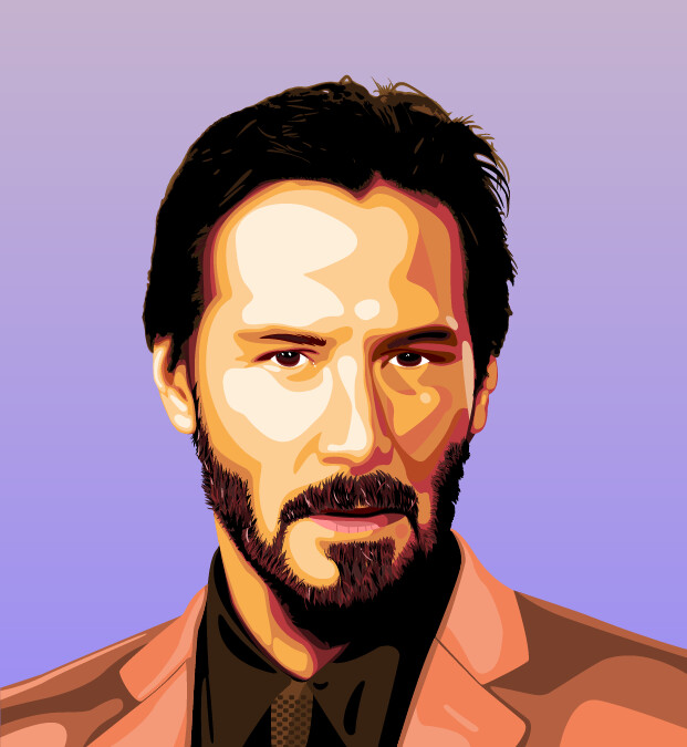 ArtStation - Keanu Reeves (Vector Portrait)