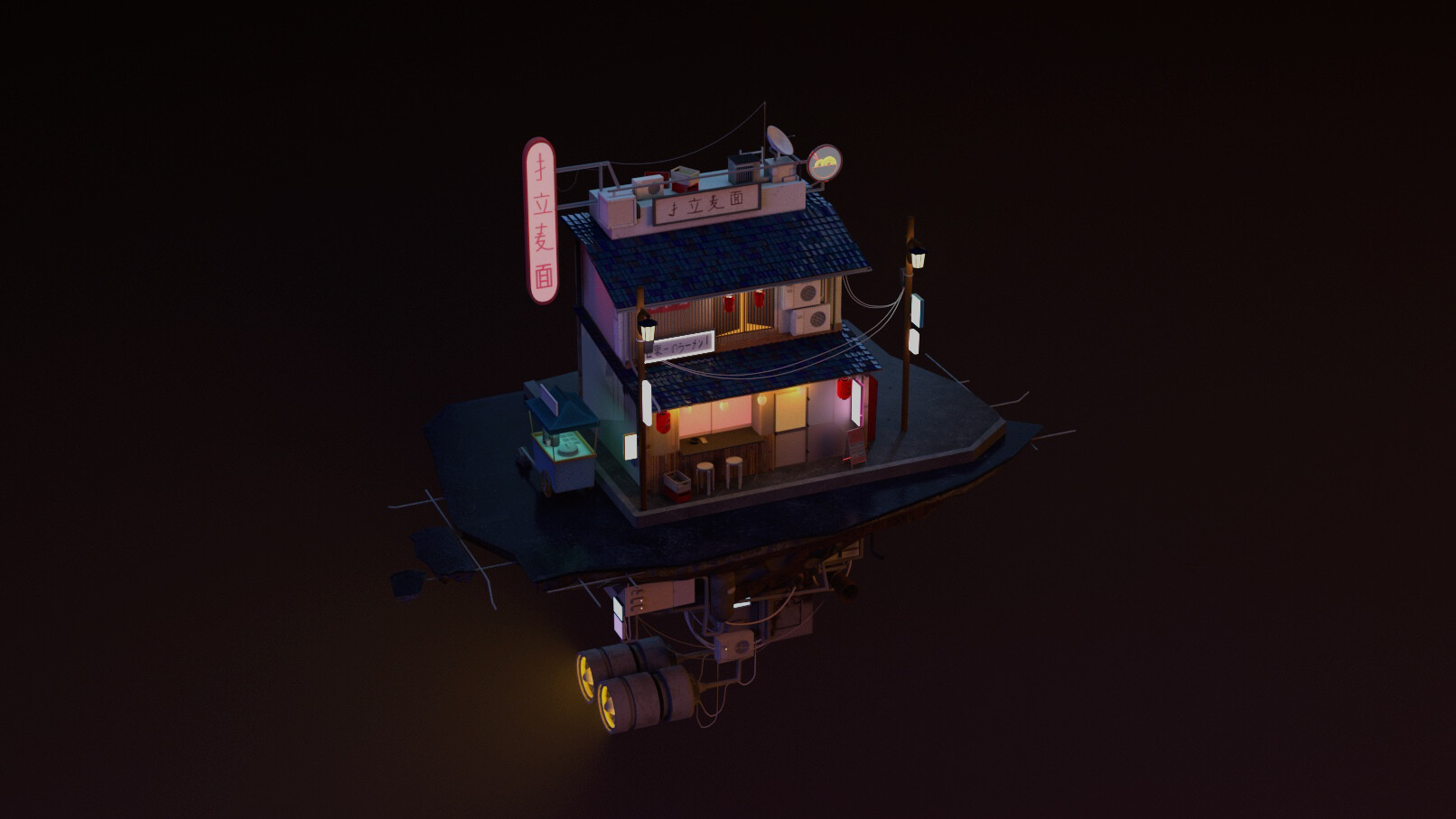 ArtStation - Isometric floating island