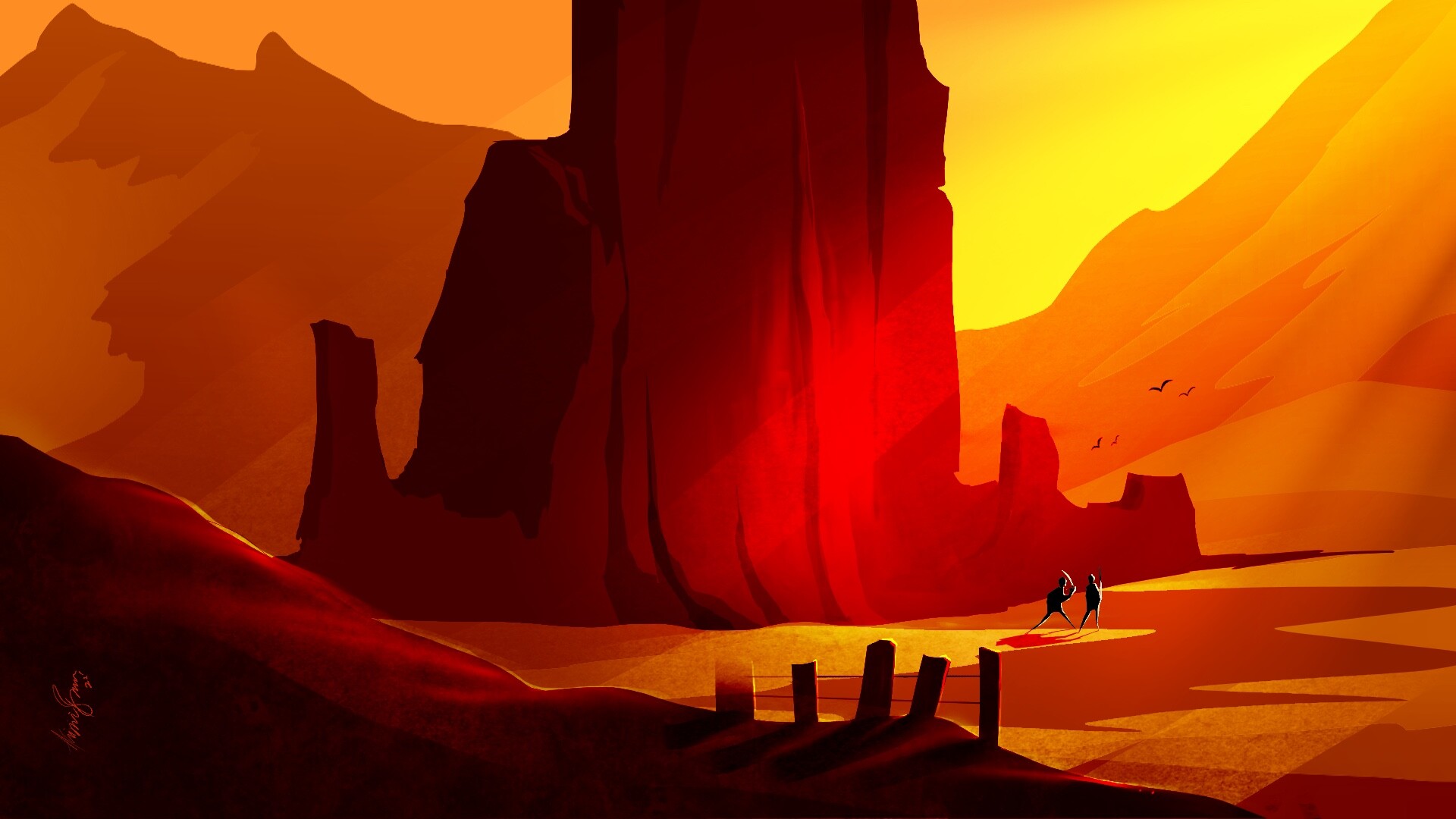 ArtStation - Fire land #finalerender