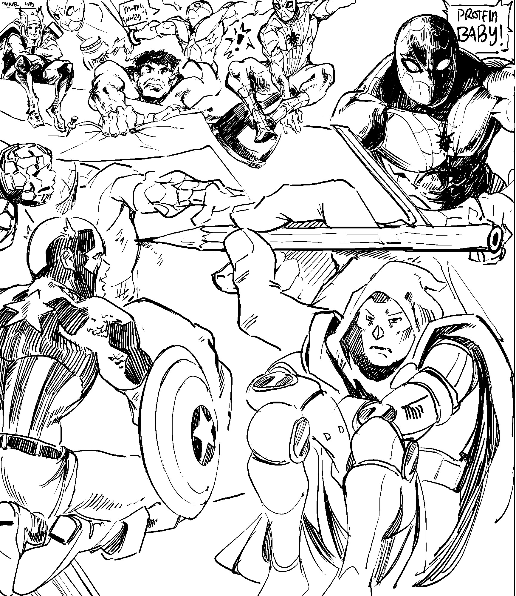 ArtStation - #29 - Marvel way study