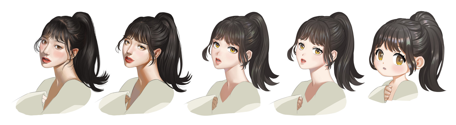 ArtStation - face stylized art style