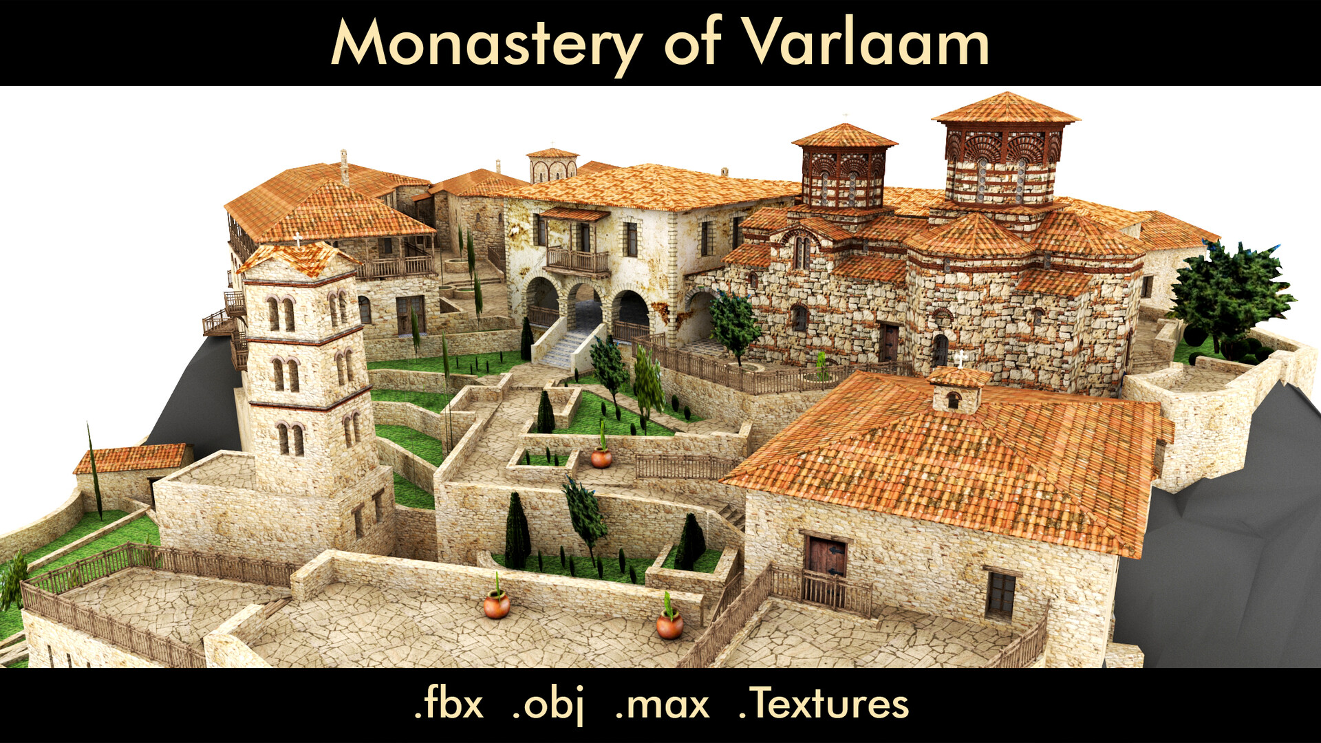 ArtStation - Monastery of Varlaam- 3d Model