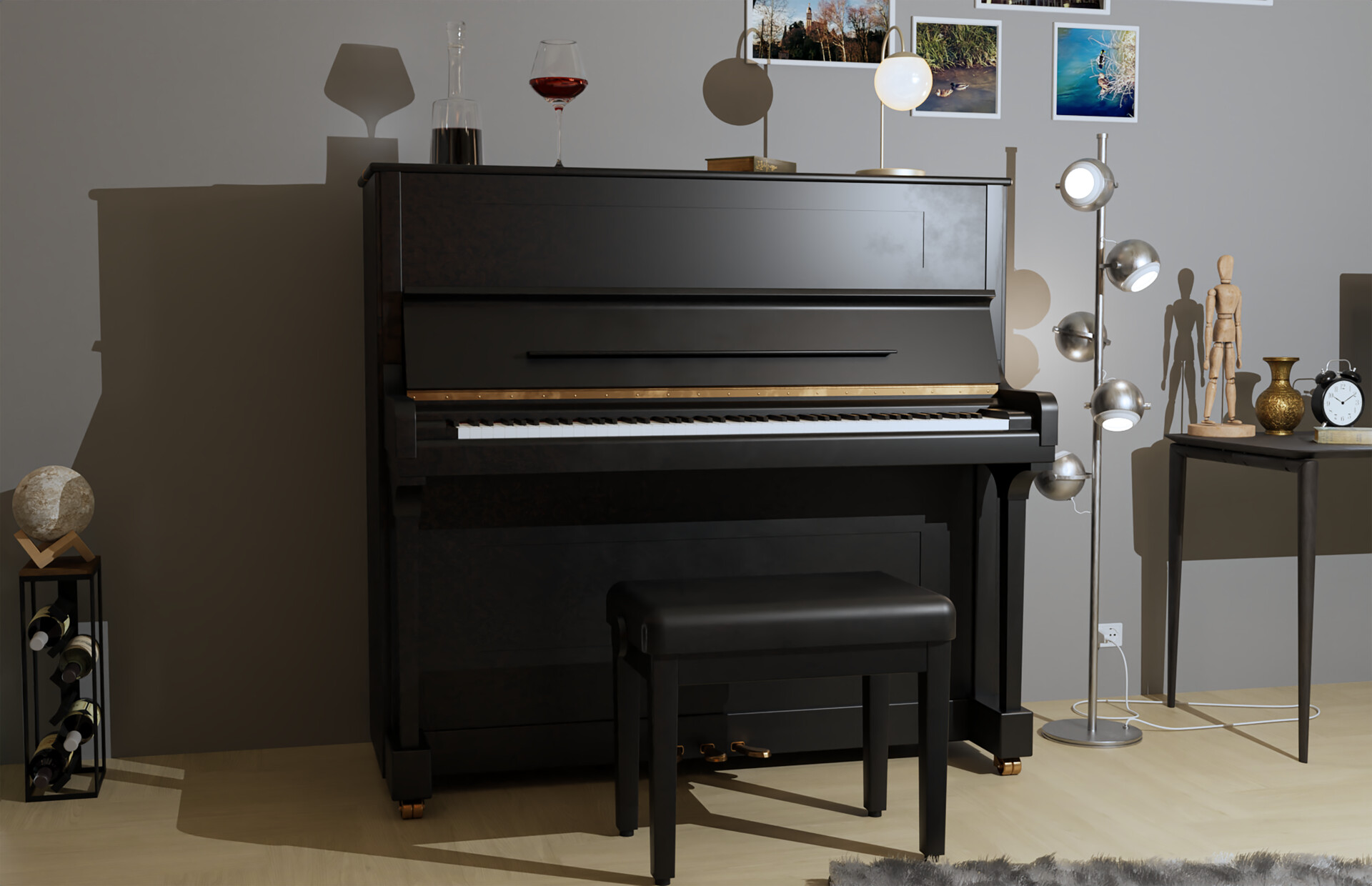 ArtStation - Piano at home, Modern Study Room, Elegant study rooms ...