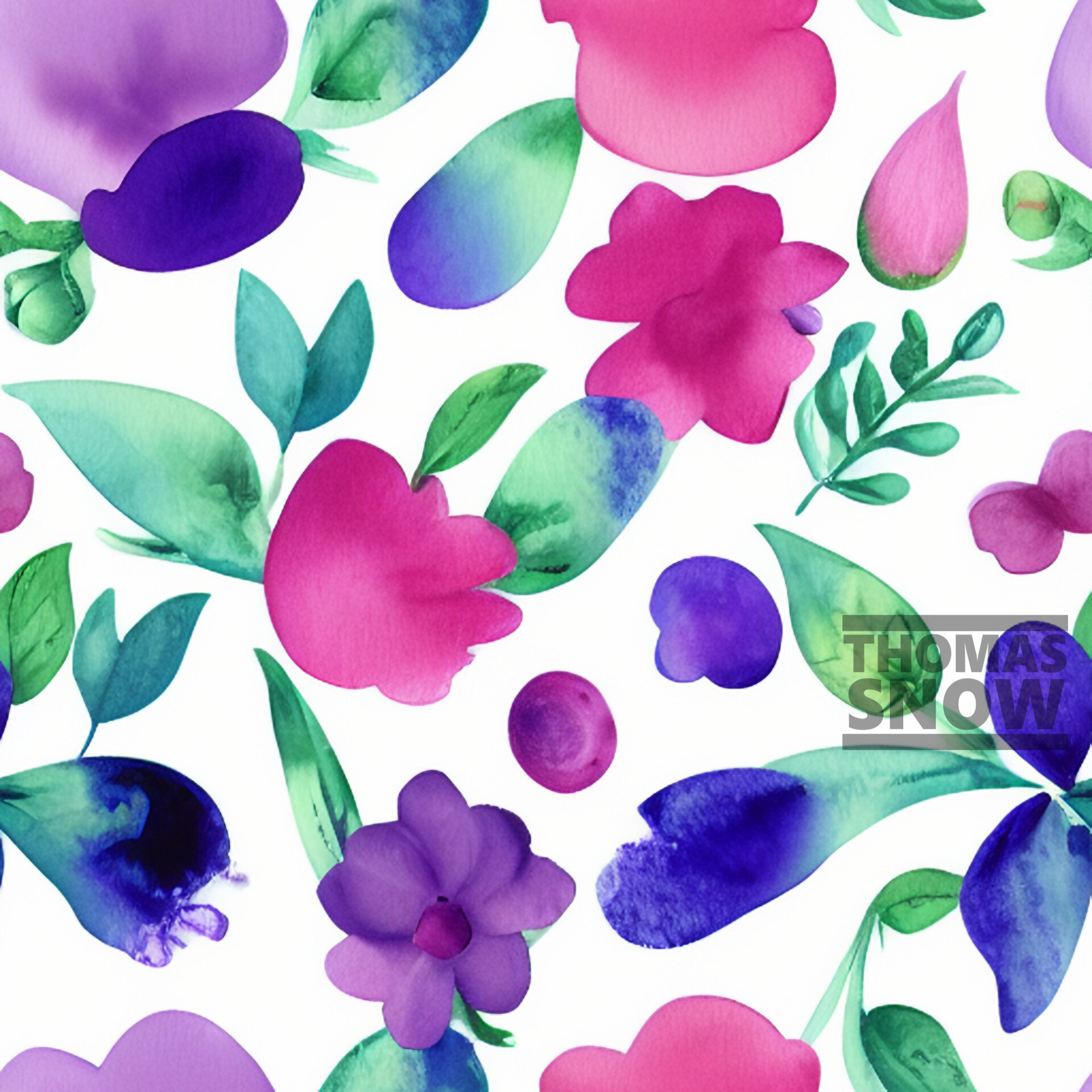 Thomas Snow - "Bloom #3" seamless patterns collection