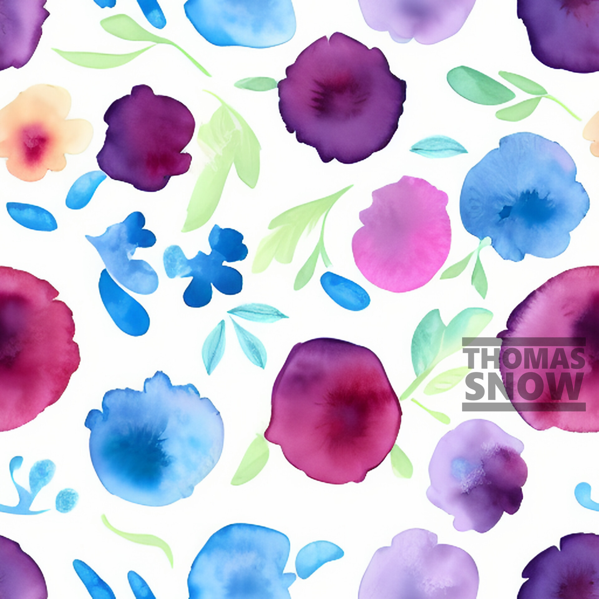 Thomas Snow - "Bloom #3" seamless patterns collection