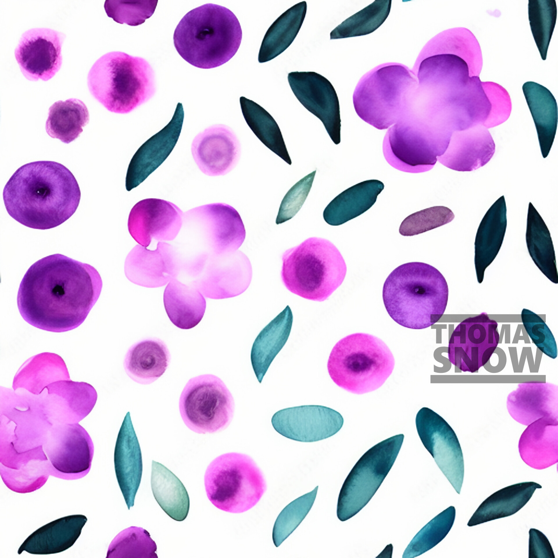 Thomas Snow - "Bloom #5" seamless patterns collection