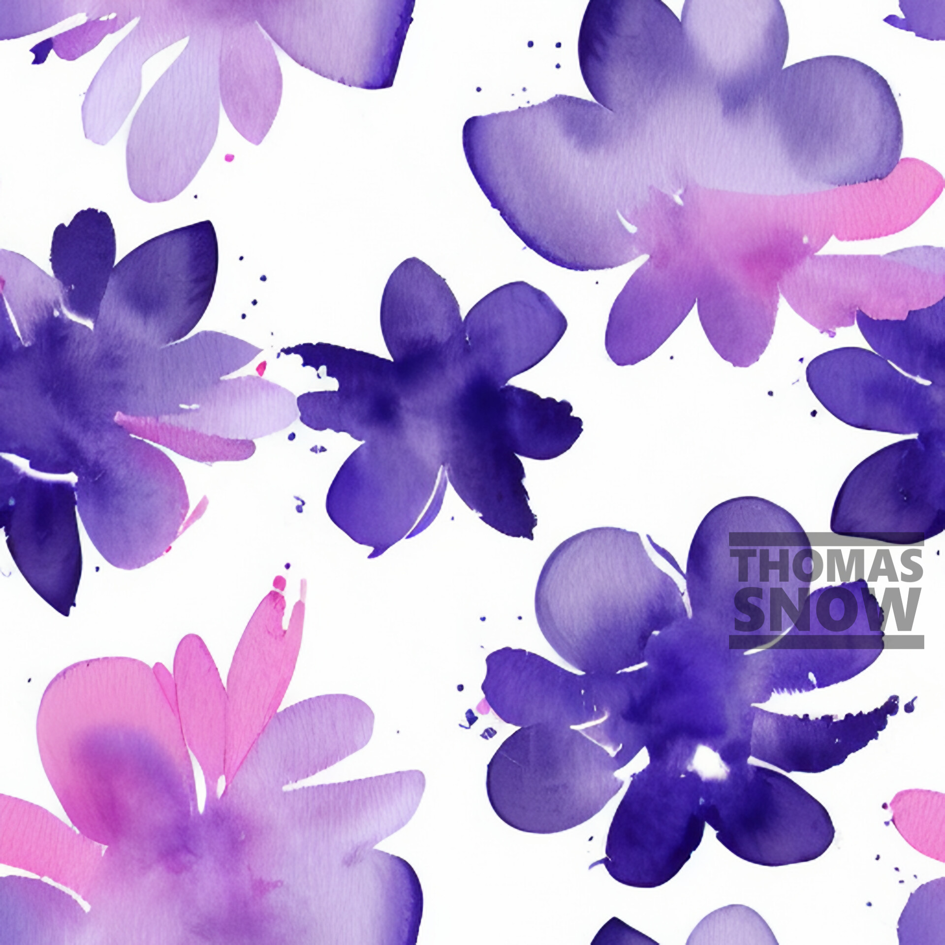 Thomas Snow - "Bloom #5" seamless patterns collection