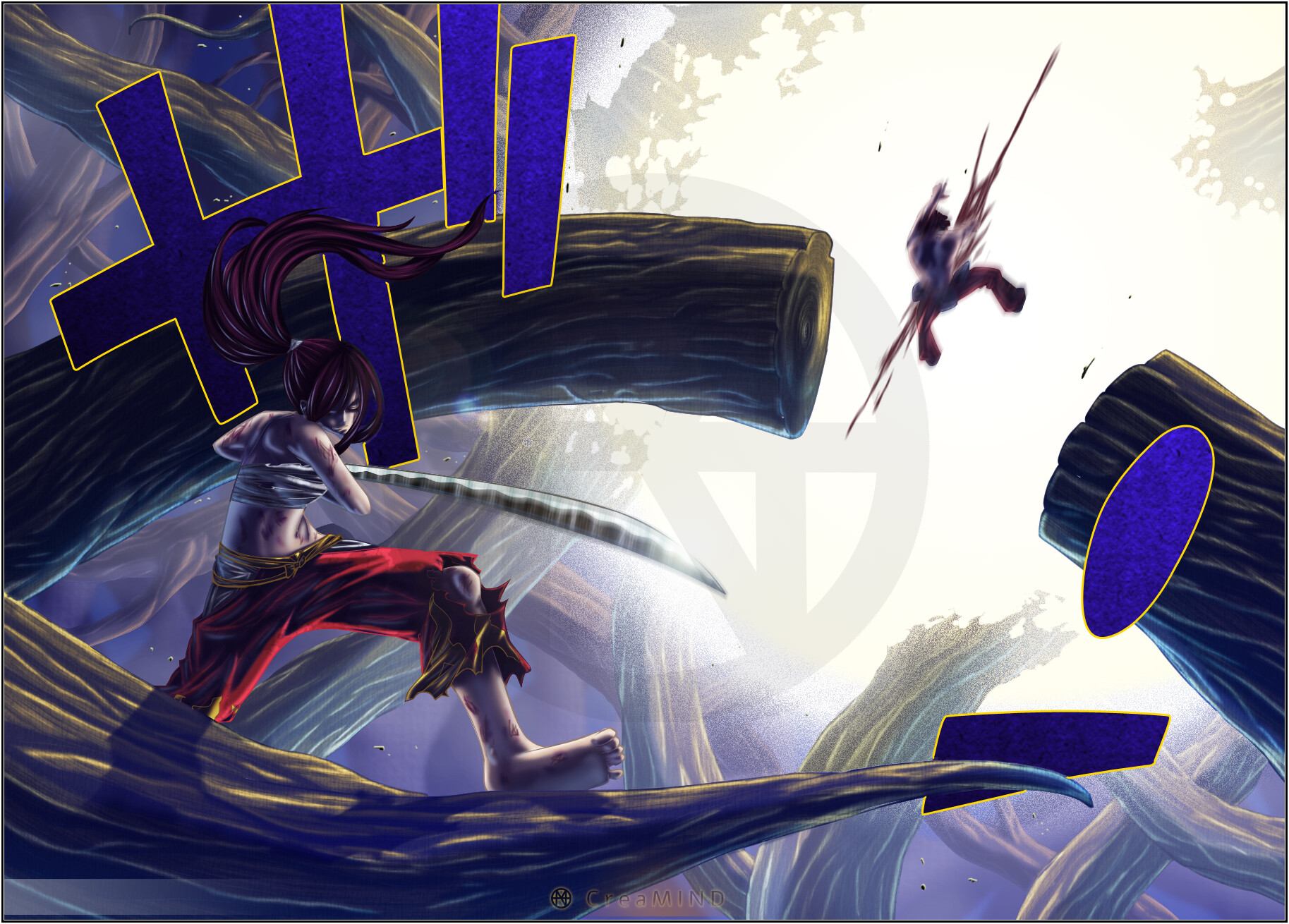 ArtStation - Erza vs Azuma - Fairy tail 237
