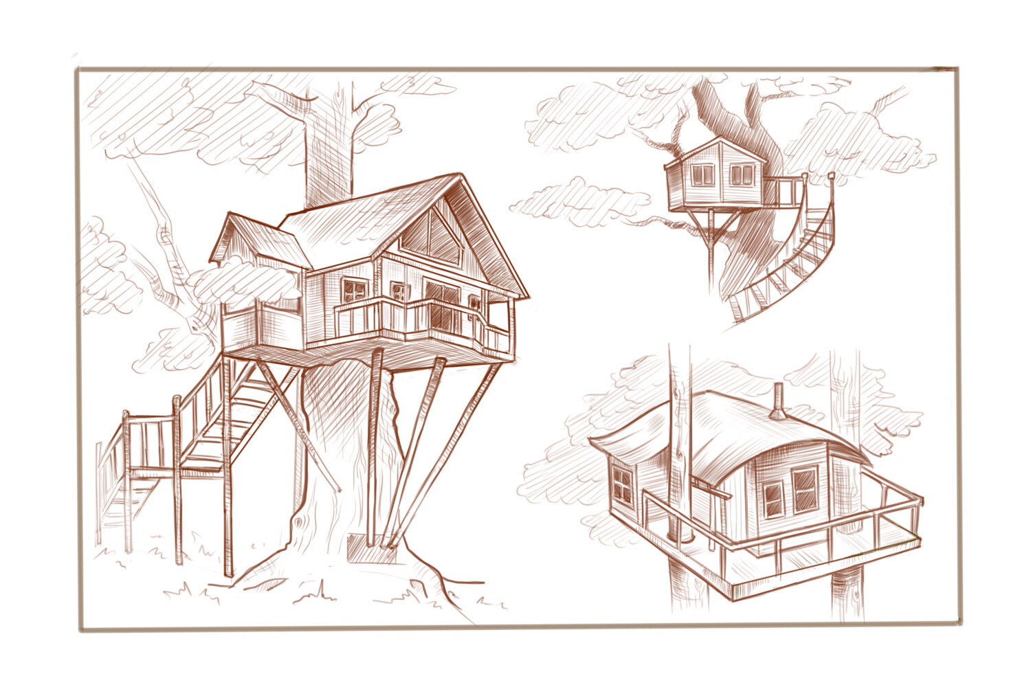 ArtStation - Tree houses