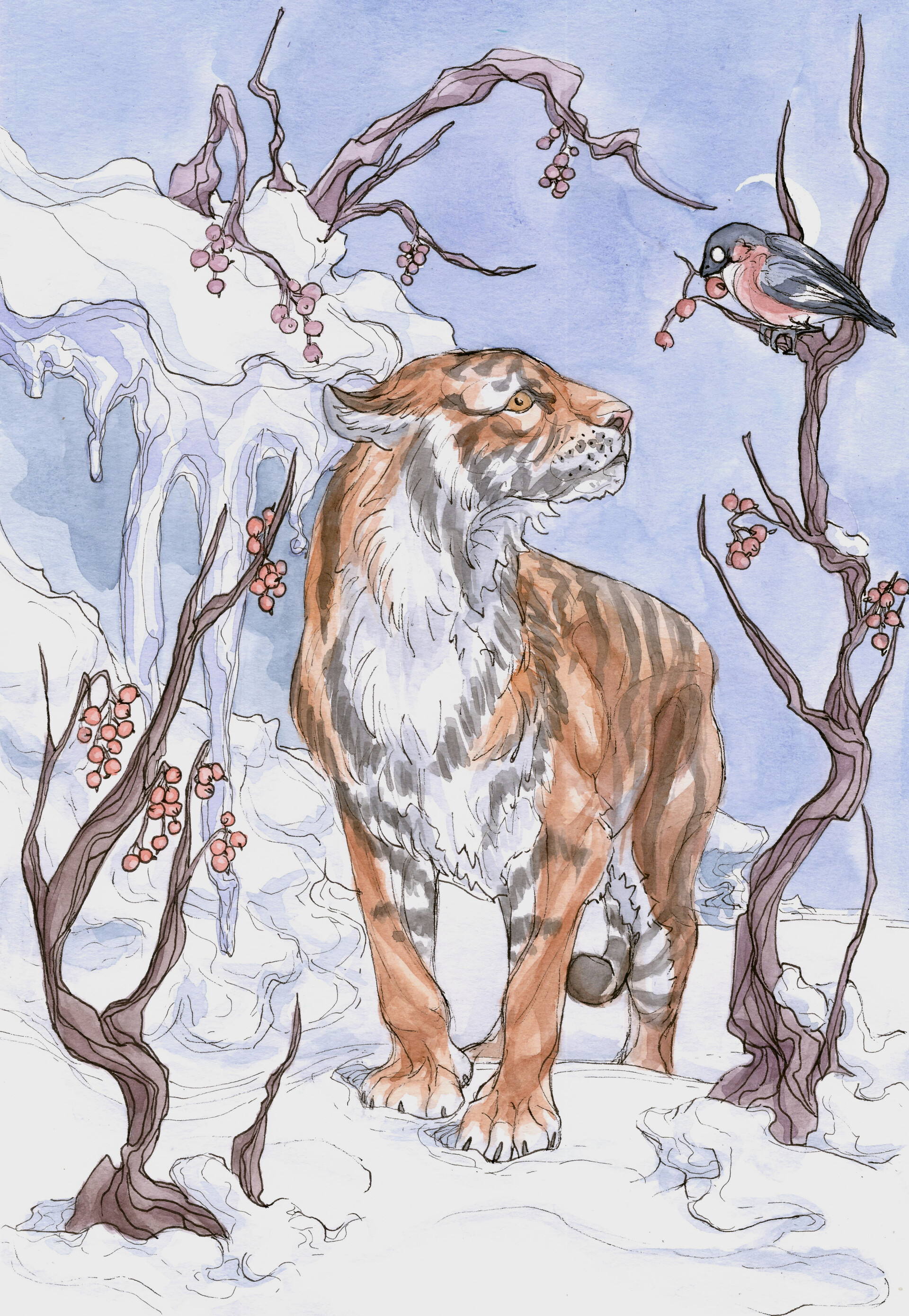 ArtStation - Winter tiger (1)