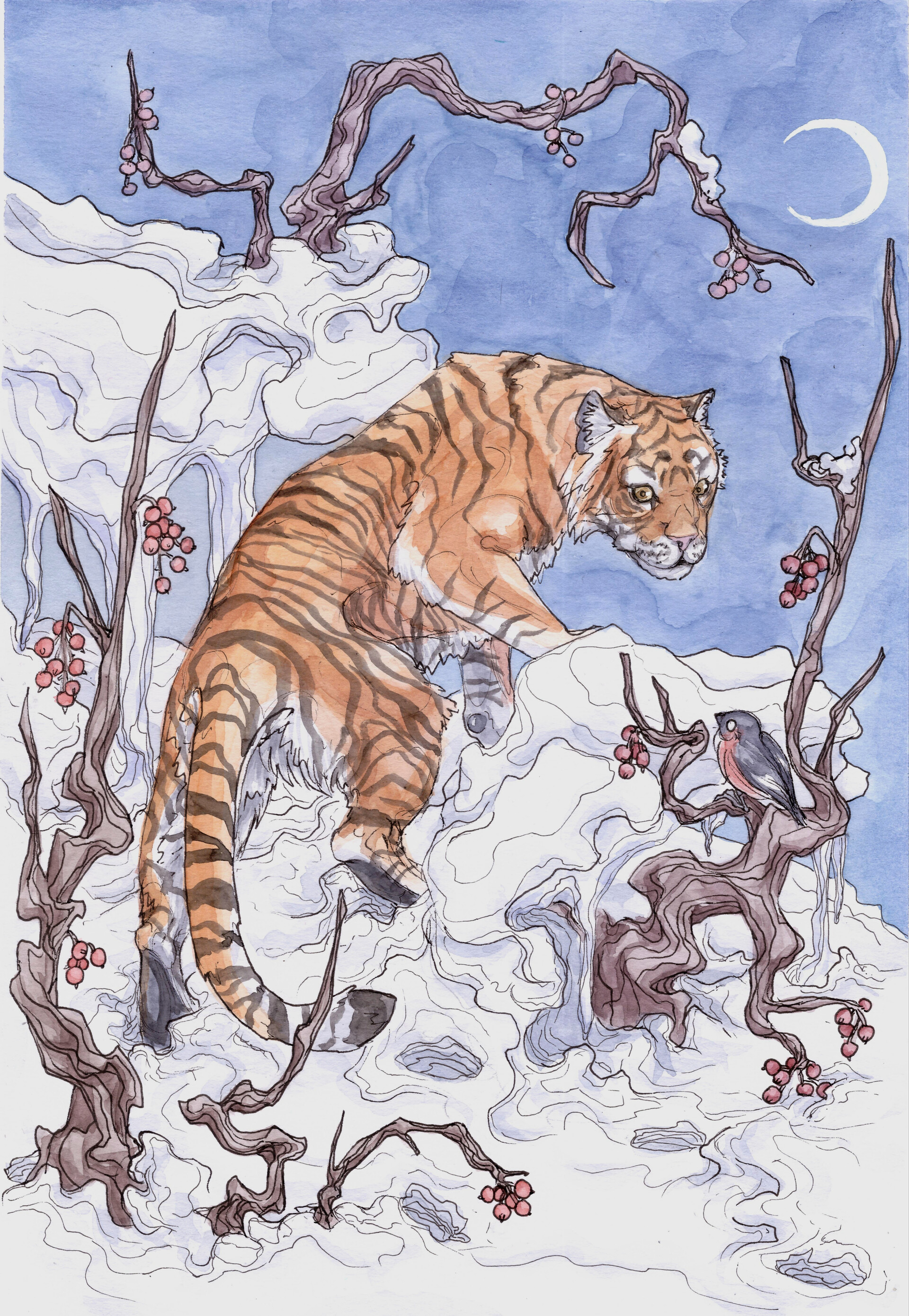 ArtStation - Winter tiger (2)