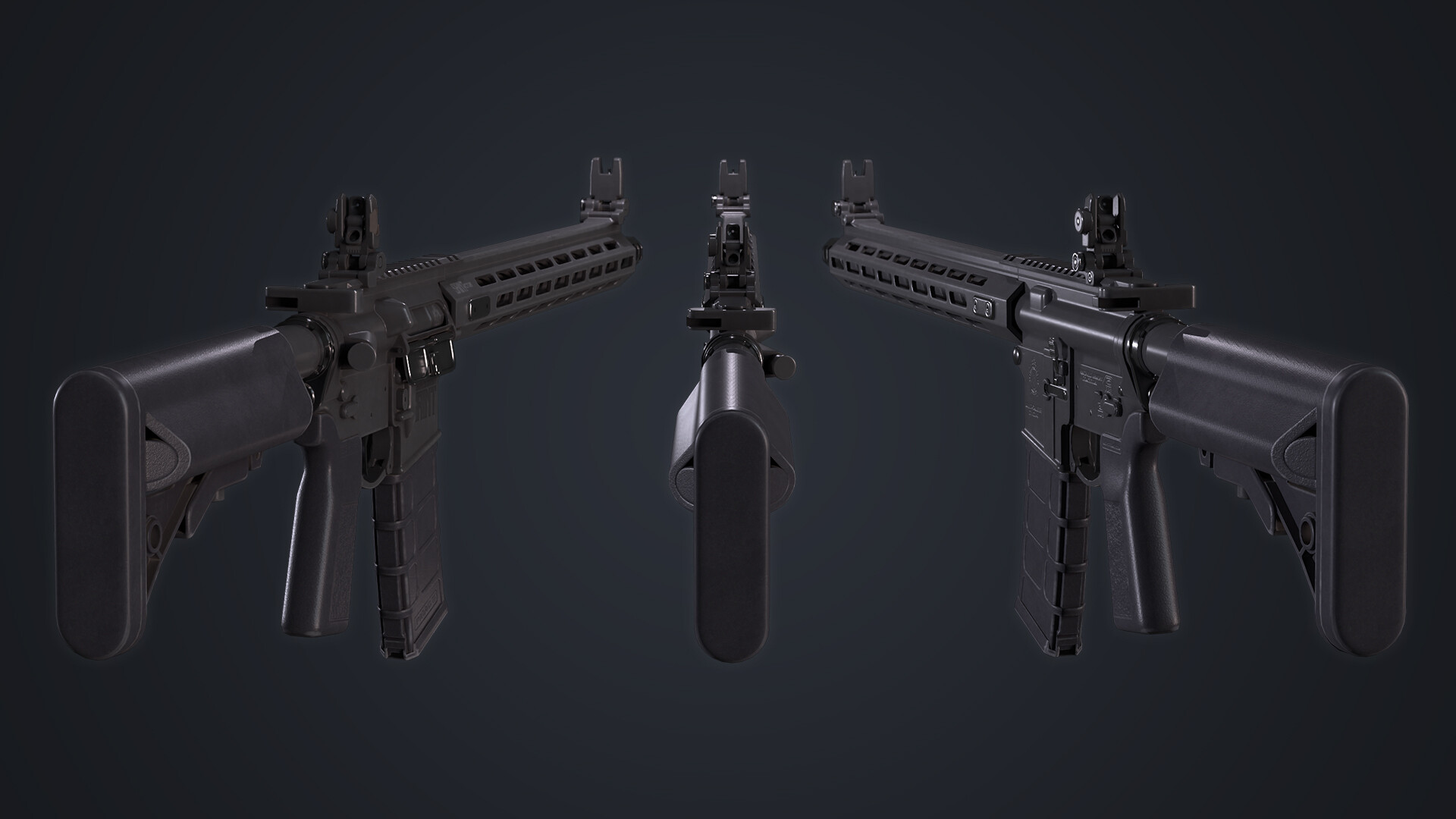 ArtStation - Female soilder-Gun AR15