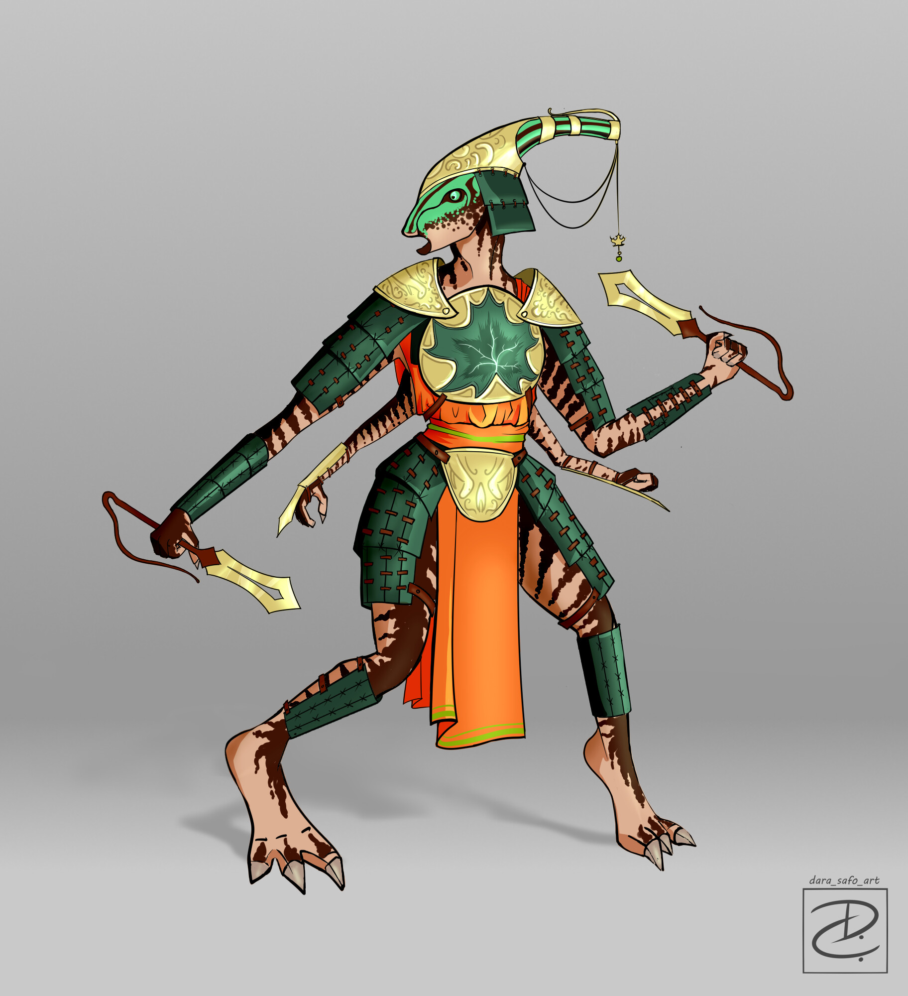 ArtStation - Lizard warrior