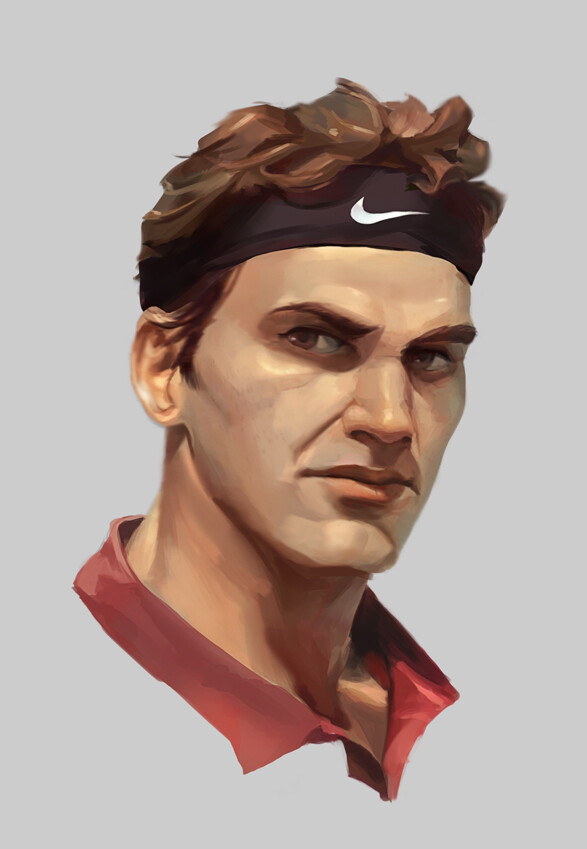 ArtStation - Roger Federer