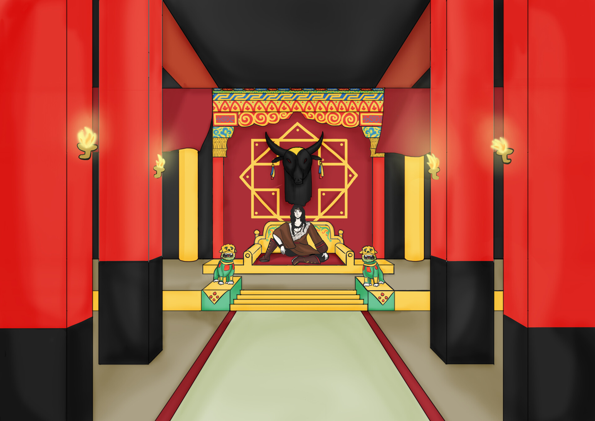 ArtStation - Tibetan Concept Art - Throne Room