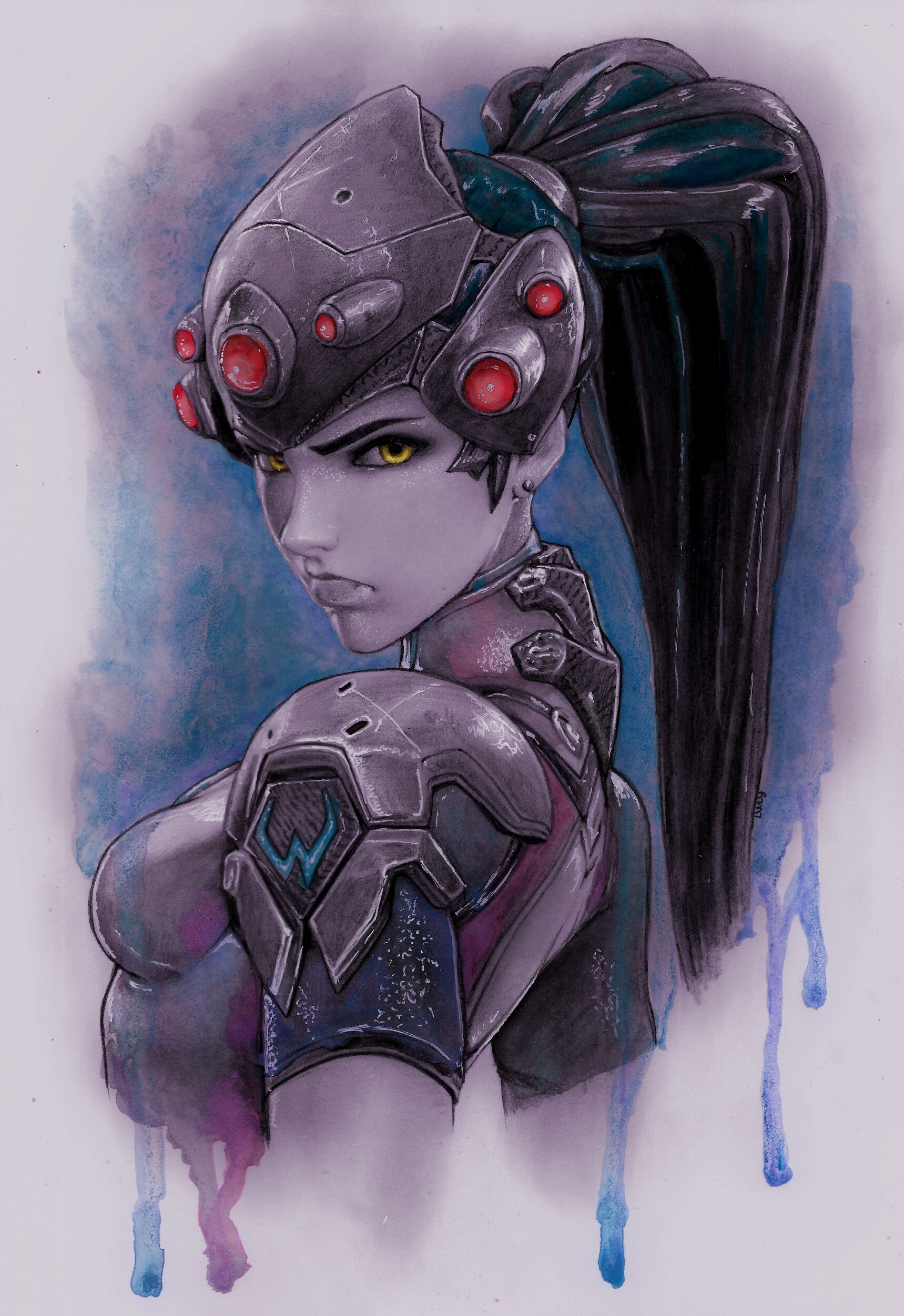 how to draw overwatch widowmaker