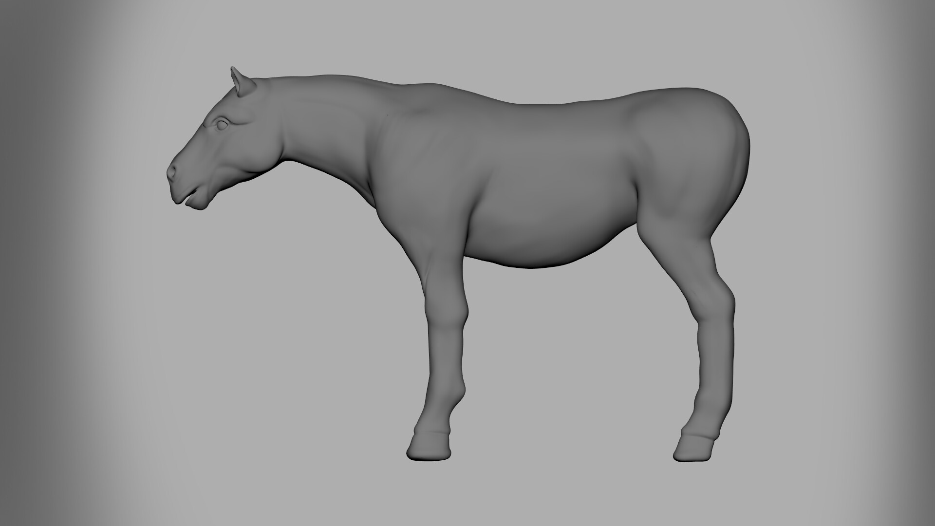 Alwyn Curnow - Game Asset Creation - Horse Model (Sculpt)