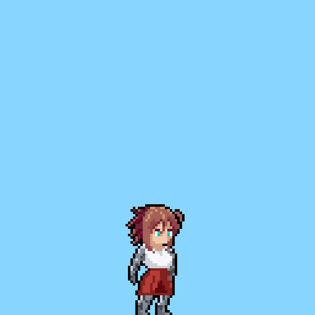 ArtStation - Lucy The Freedom Fighter - a Cyborg Girl - Pixel Art (WIP)