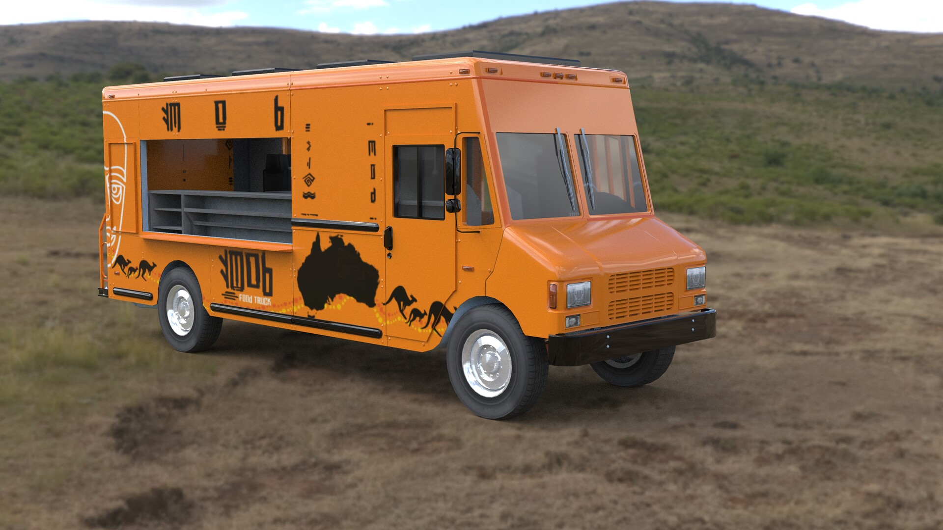 ArtStation - Food Truck australian aboriginal concept
