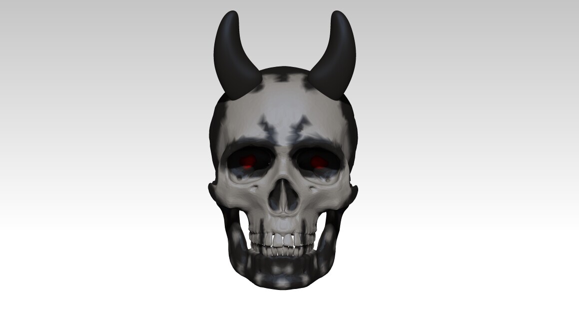 ArtStation - 3d Scary Skull Mask Halloween ready