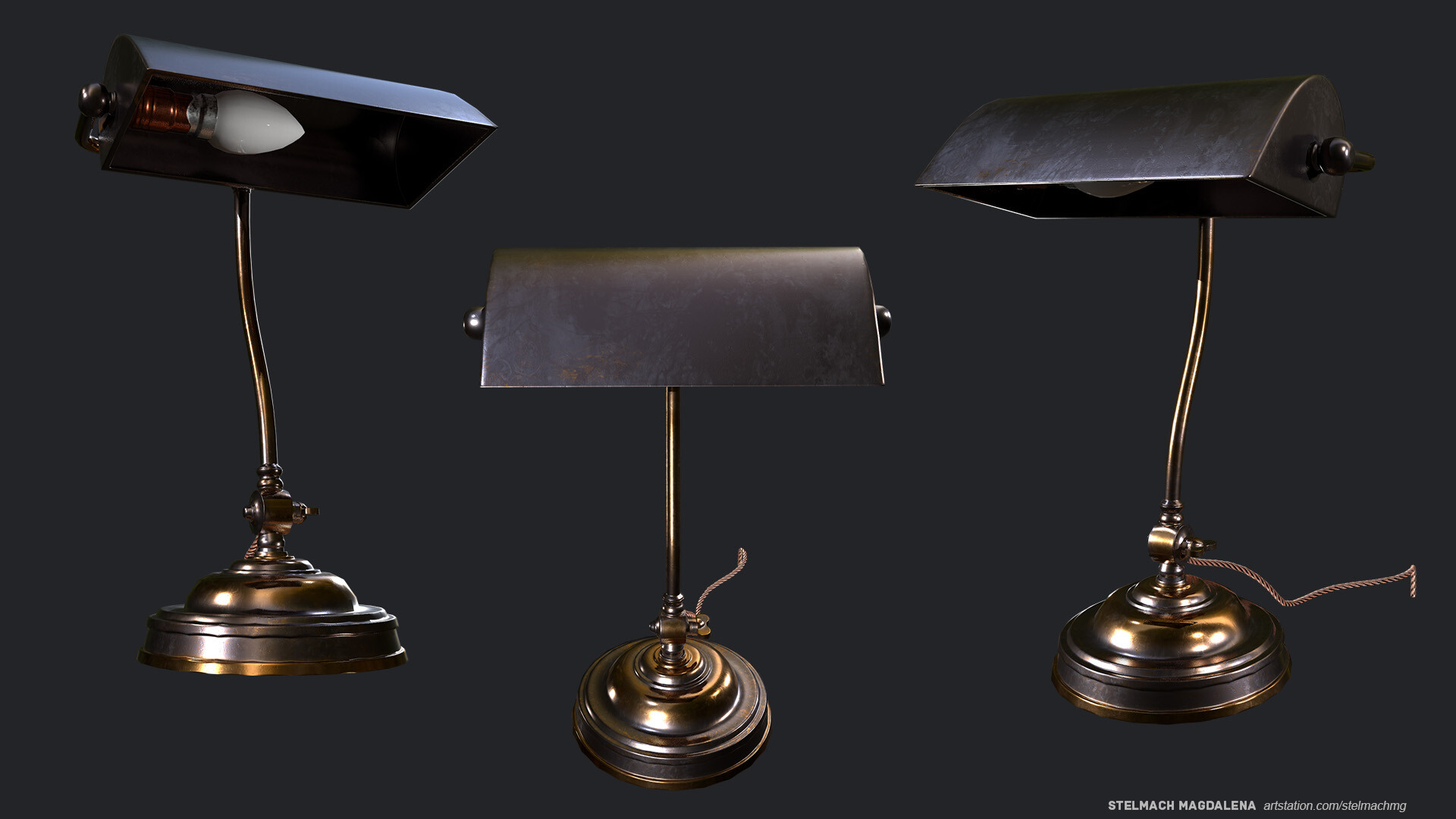 Magdalena Stelmach - Antique copper desk light