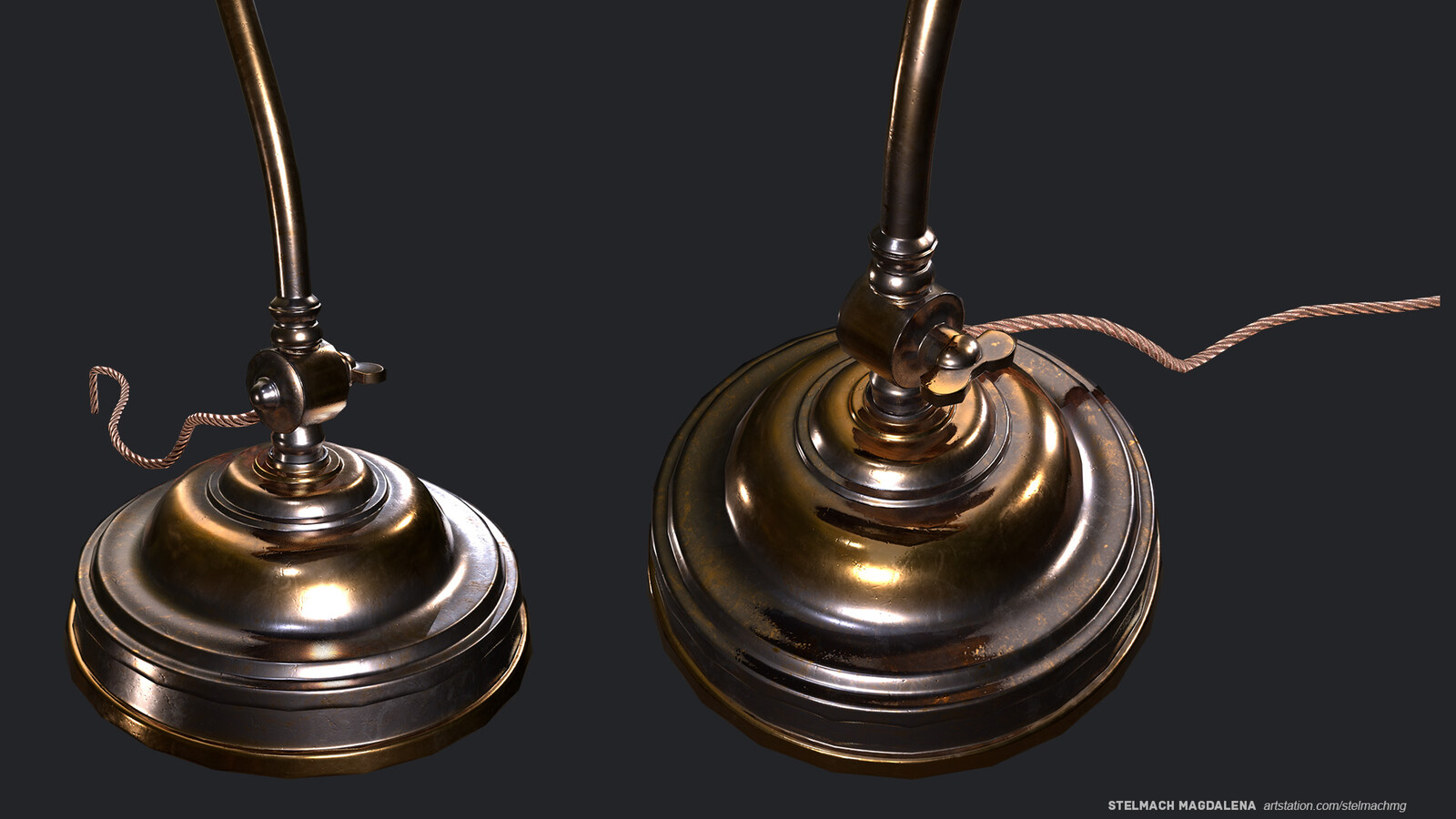 Magdalena Stelmach - Antique copper desk light