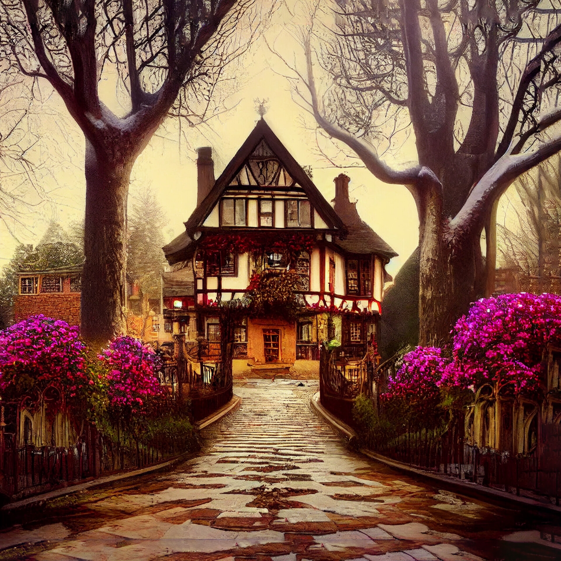 ArtStation - Victorian Tavern in a Victorian English Town : Ai Generated