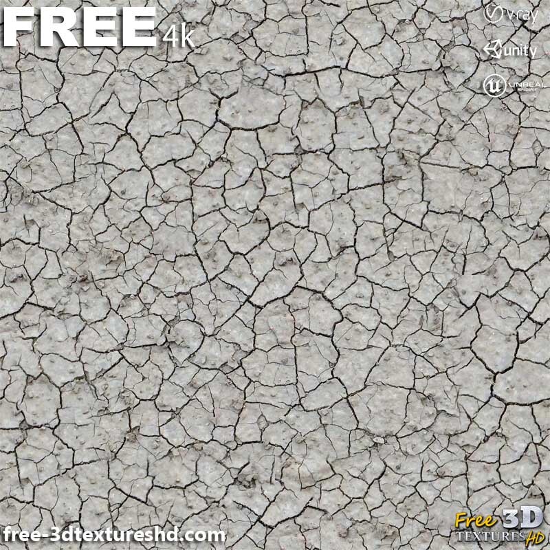 PBR Textures Free Download - Cracked Soil Seamless 3D Texture PBR in ...
