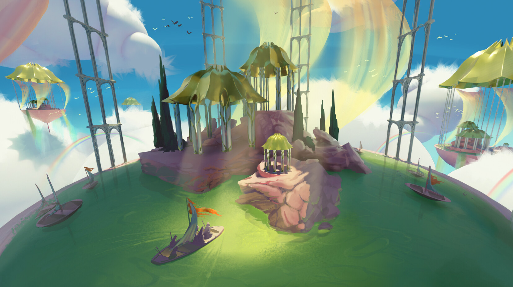 ArtStation - Sky Castle Concept