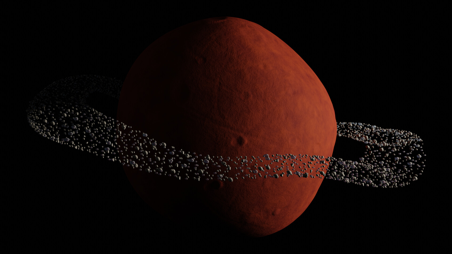 ArtStation - Rocky Planet with Asteroid Belt