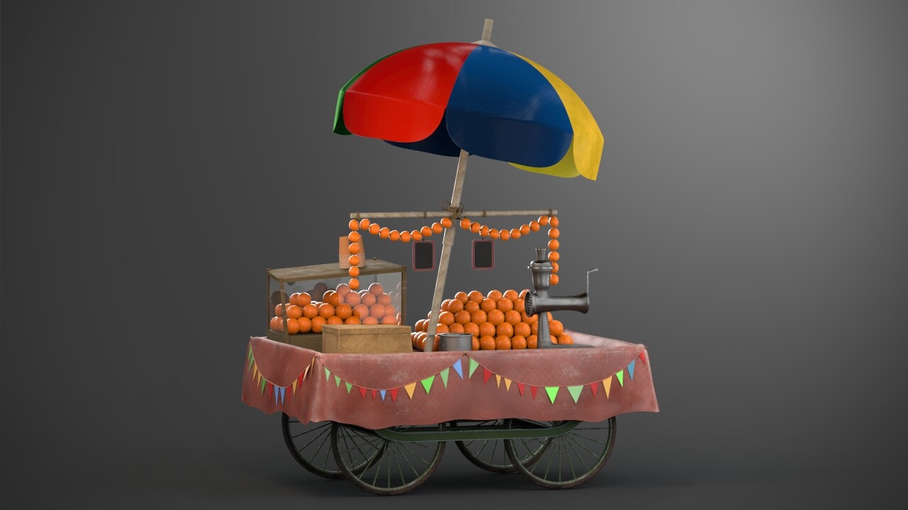 ArtStation - A Street Fruitcart