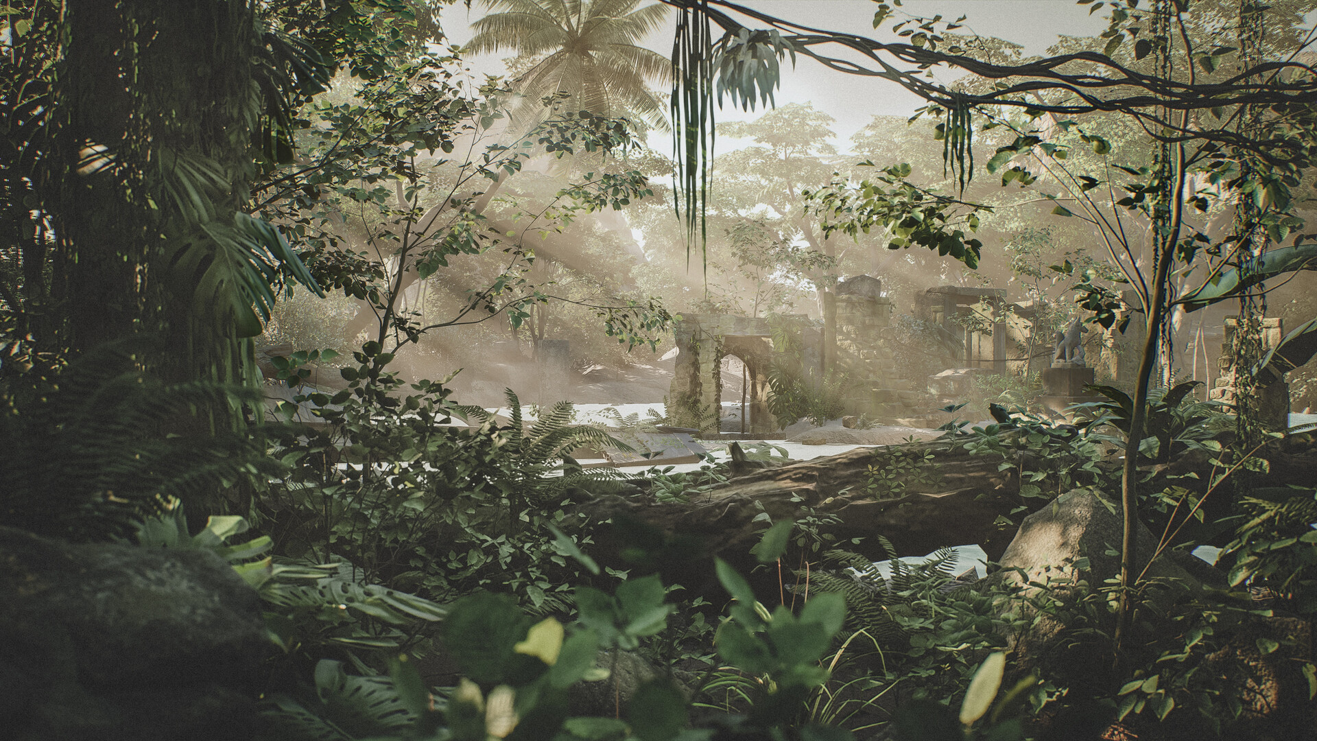 ArtStation - Jungle lake ruins