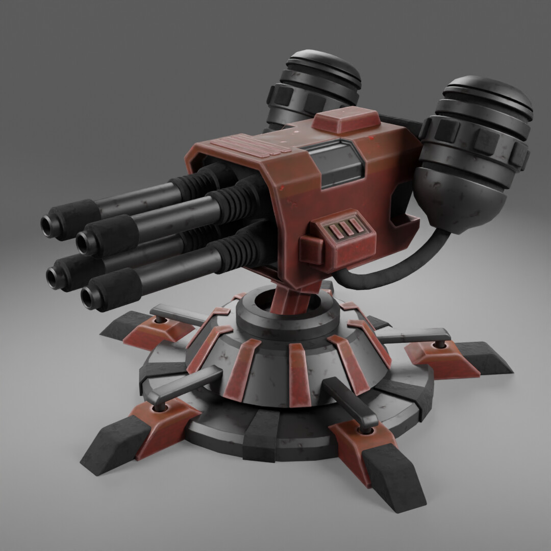 ArtStation - Flamethrower Turret