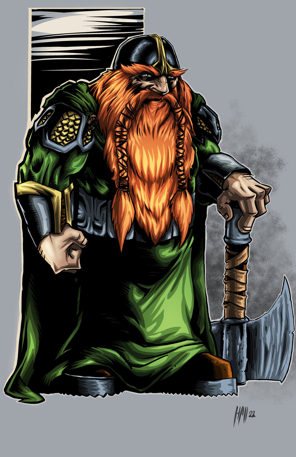 The Art of Steven Hall - Dwarven Warrior